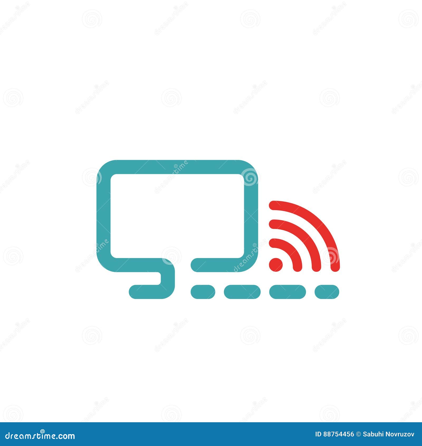 Het Draadloze Symbool Van Het Netwerk Vector Illustratie - Illustration ...