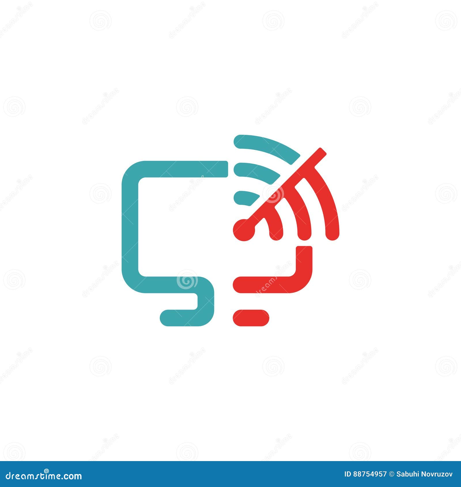 Het Draadloze Symbool Van Het Netwerk Vector Illustratie - Illustration ...