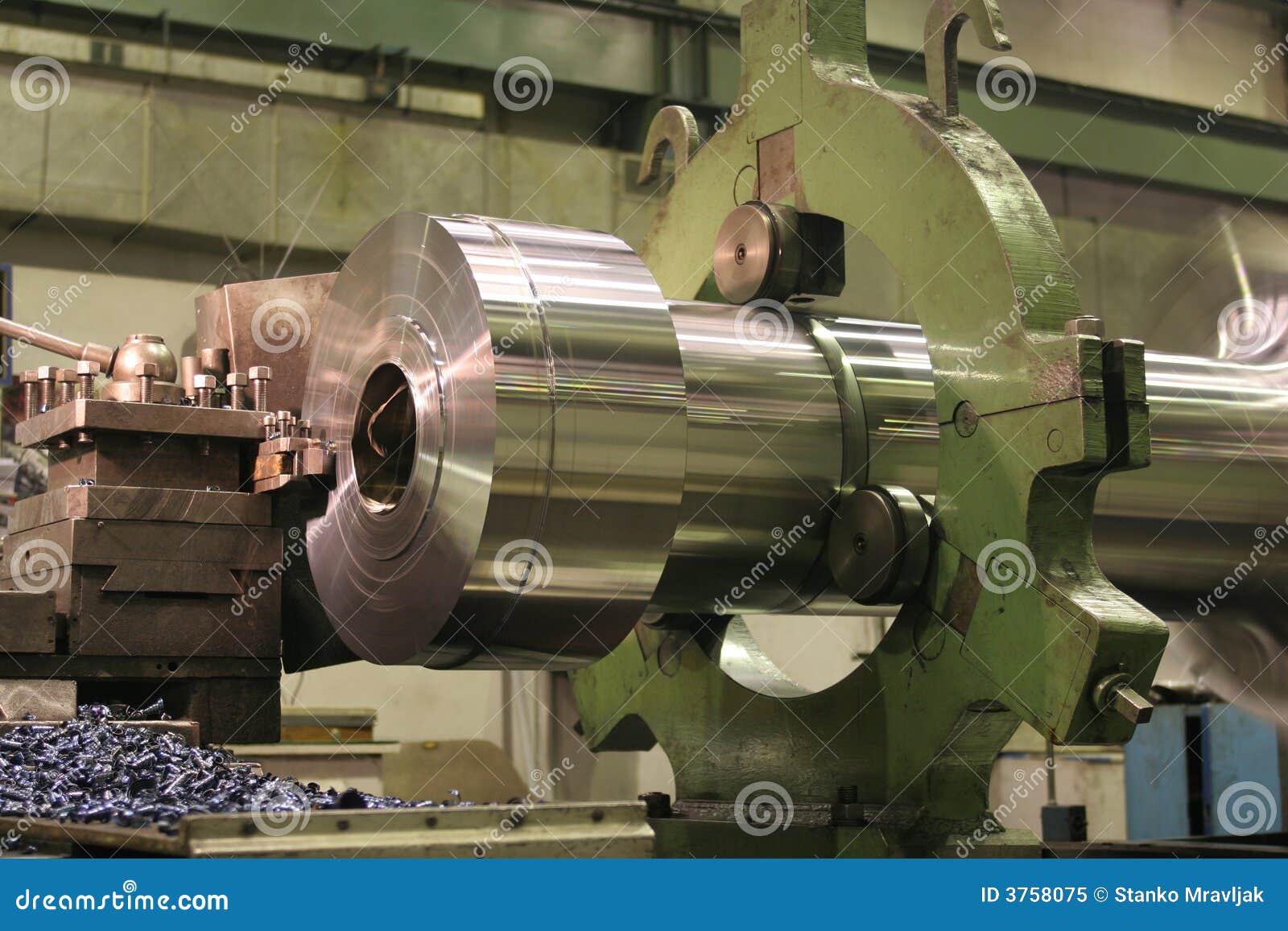 Het Draaien Van De Draaibank Roestvrij Staal Stock Afbeelding - Image ...