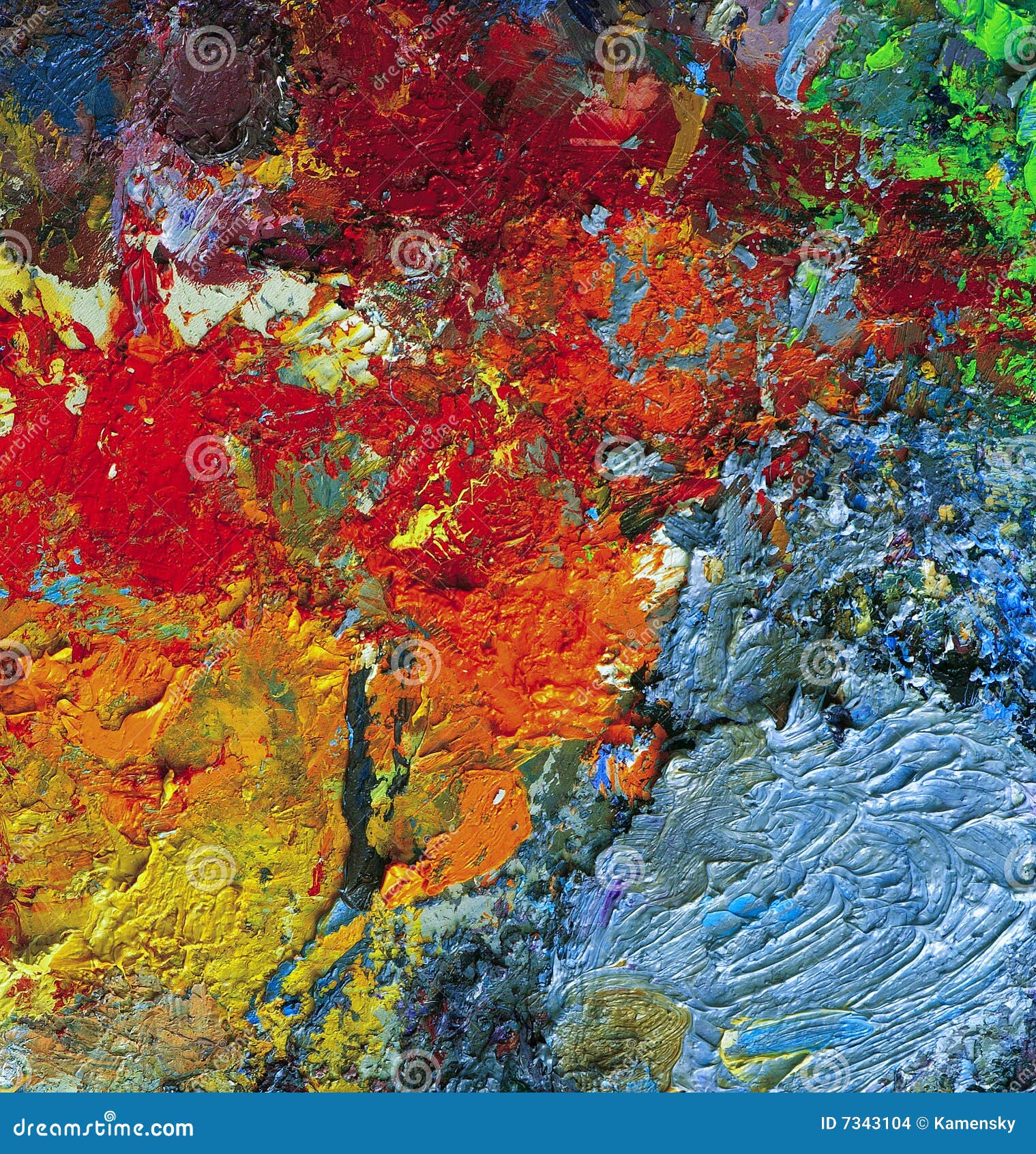 Het Droge Palet Van De Oliekunstenaar Stock Foto - Image of patroon ...