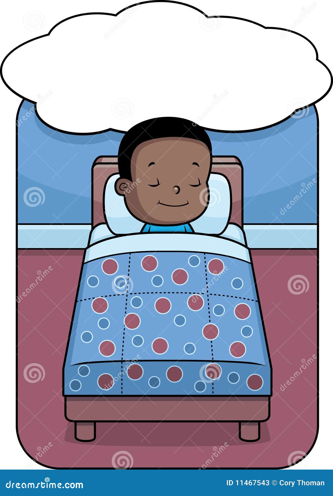 Het Dromen van de jongen vector illustratie. Illustration of avond ...