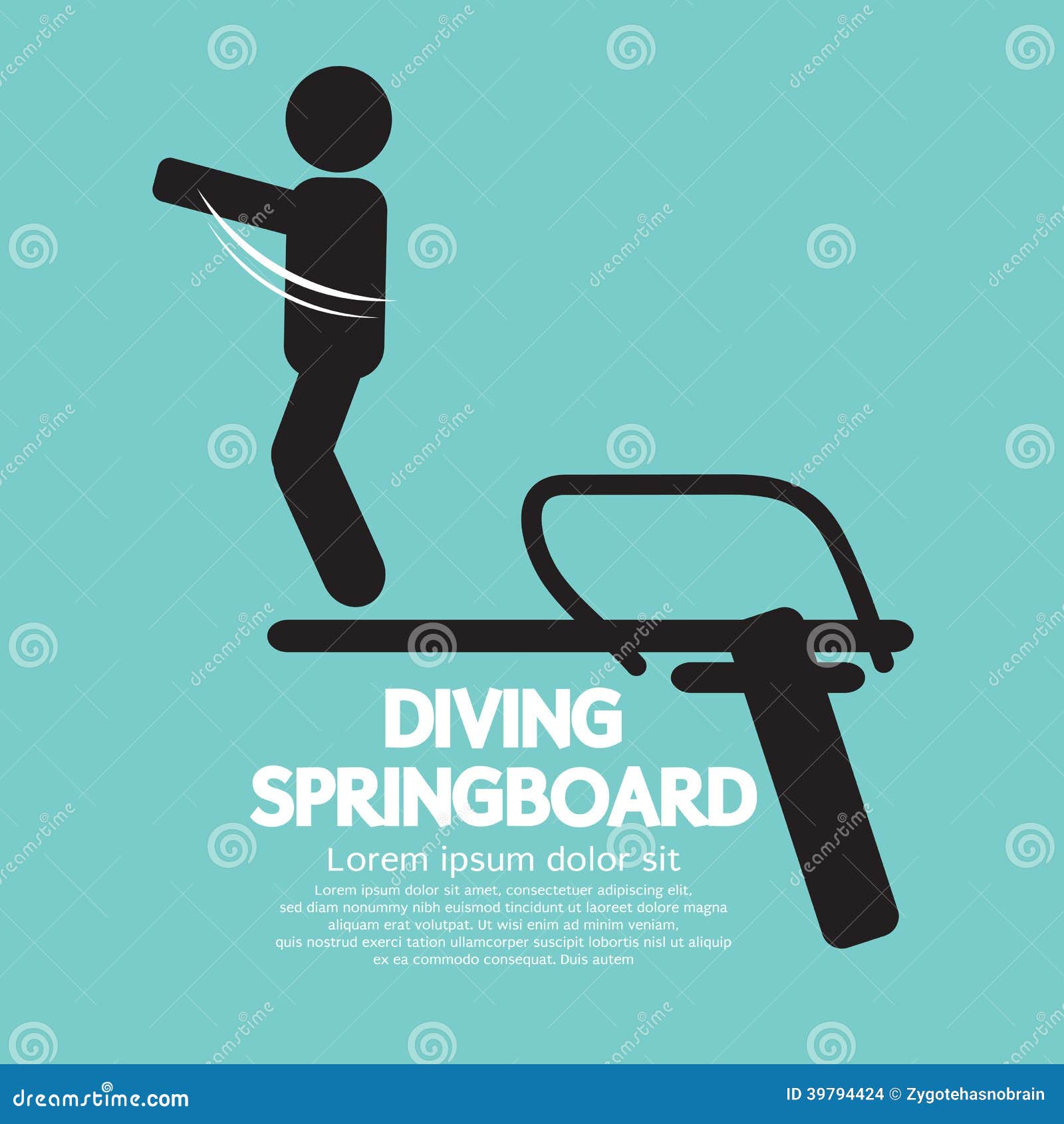 Het duiken Springplank vector illustratie. Illustration of beeldverhaal ...
