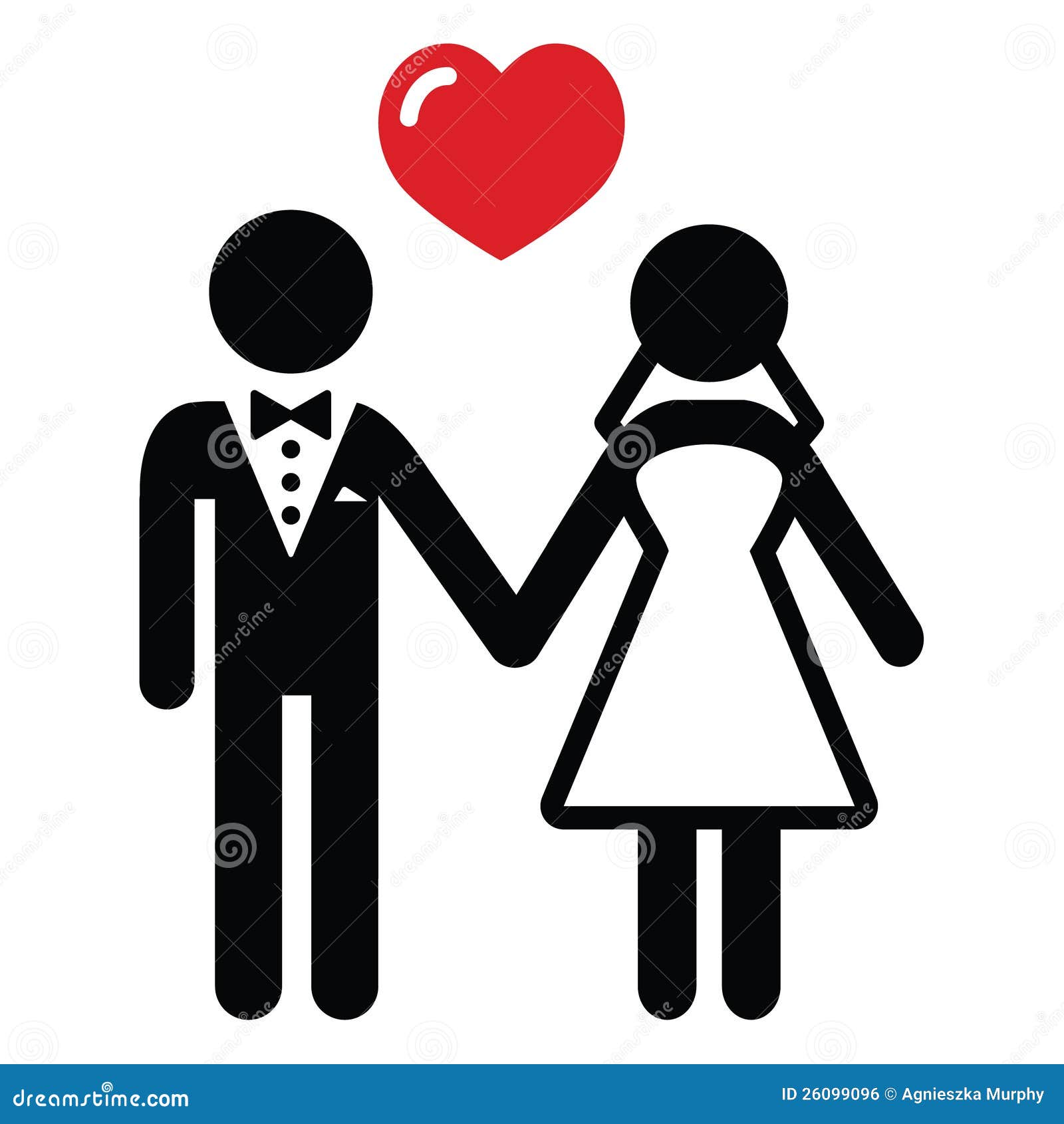 Het Echtpaarpictogram Van Het Huwelijk Stock Illustratie - Illustration ...