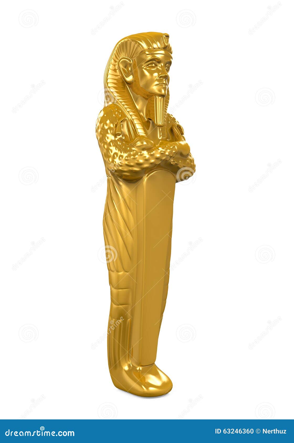 Het Egyptische Standbeeld Van De Farao Stock Illustratie - Illustration ...