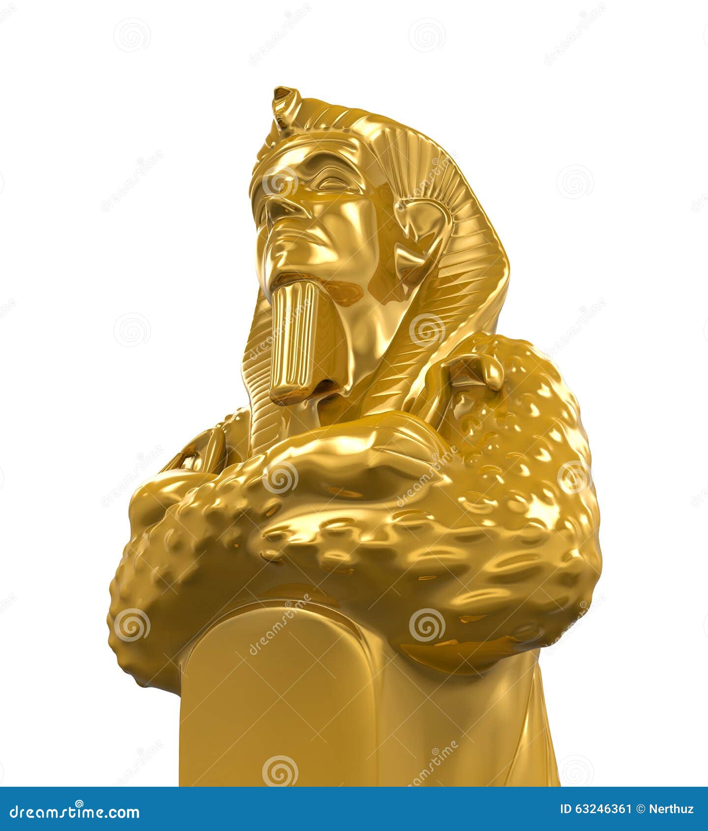 Het Egyptische Standbeeld Van De Farao Stock Illustratie - Illustration ...