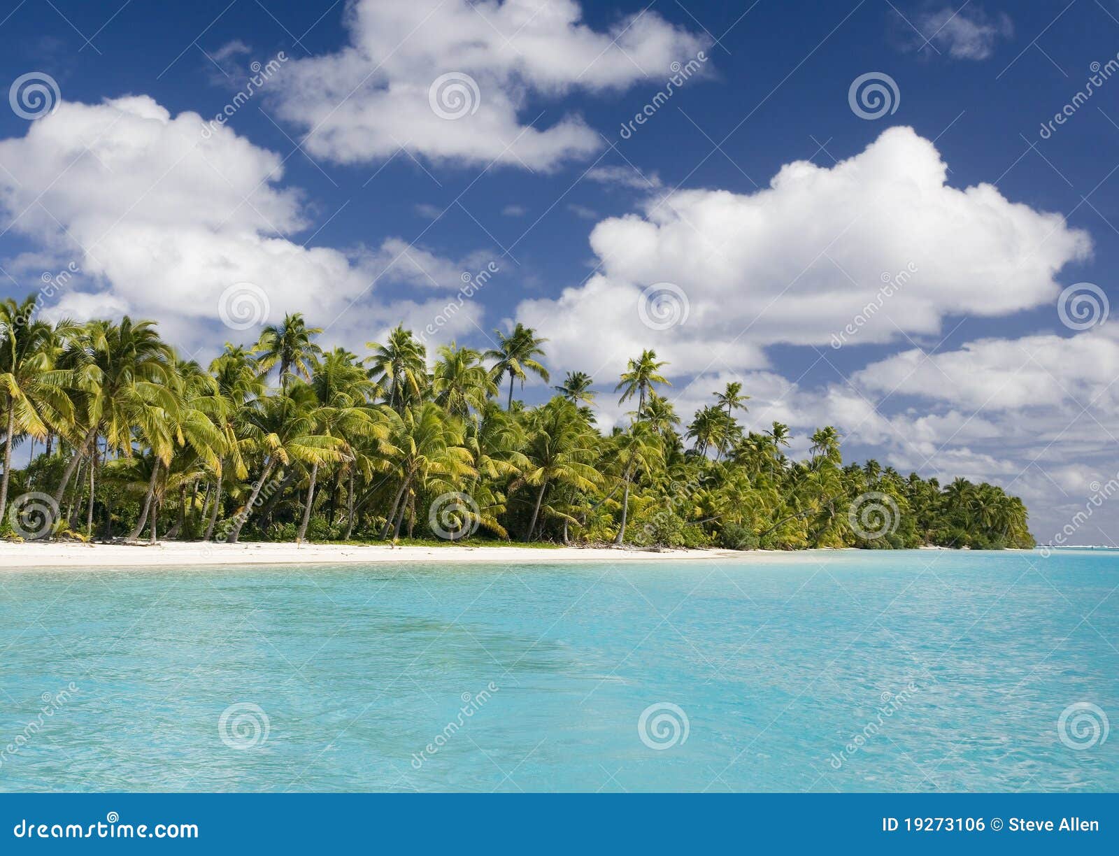 Het Eiland Van Het Koraal - Aitutaki - De Cook Eilanden Stock Foto ...