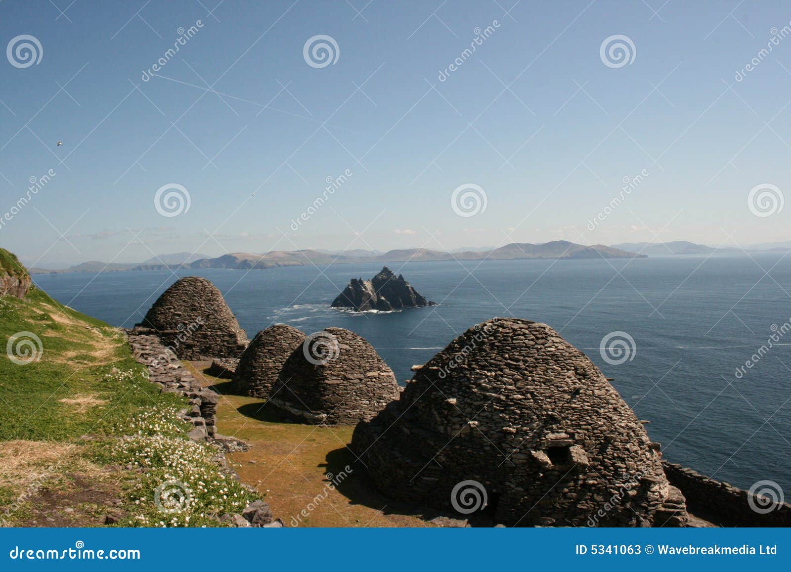 Het Eiland Van Skellig in Kerry Ierland Stock Afbeelding - Image of ...