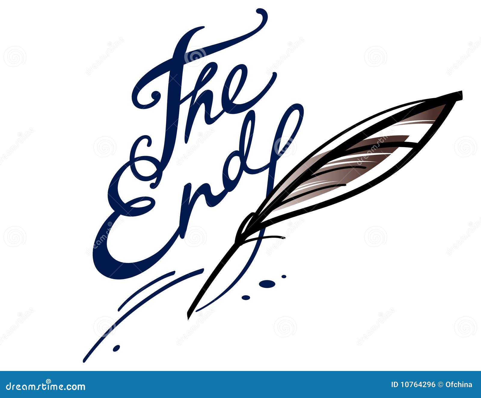 Het eind vector illustratie. Illustration of inschrijving - 10764296