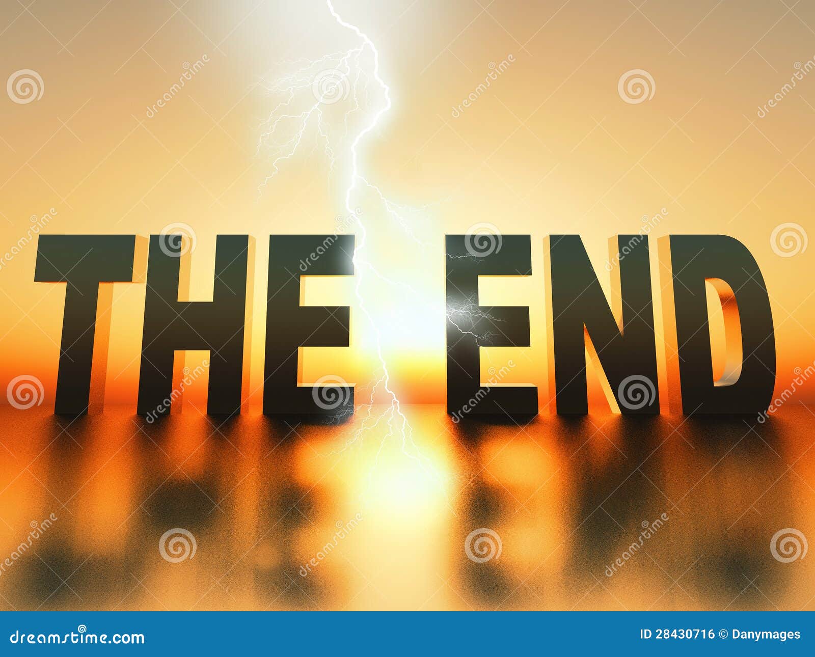 Het eind stock illustratie. Illustration of flits, dood - 28430716