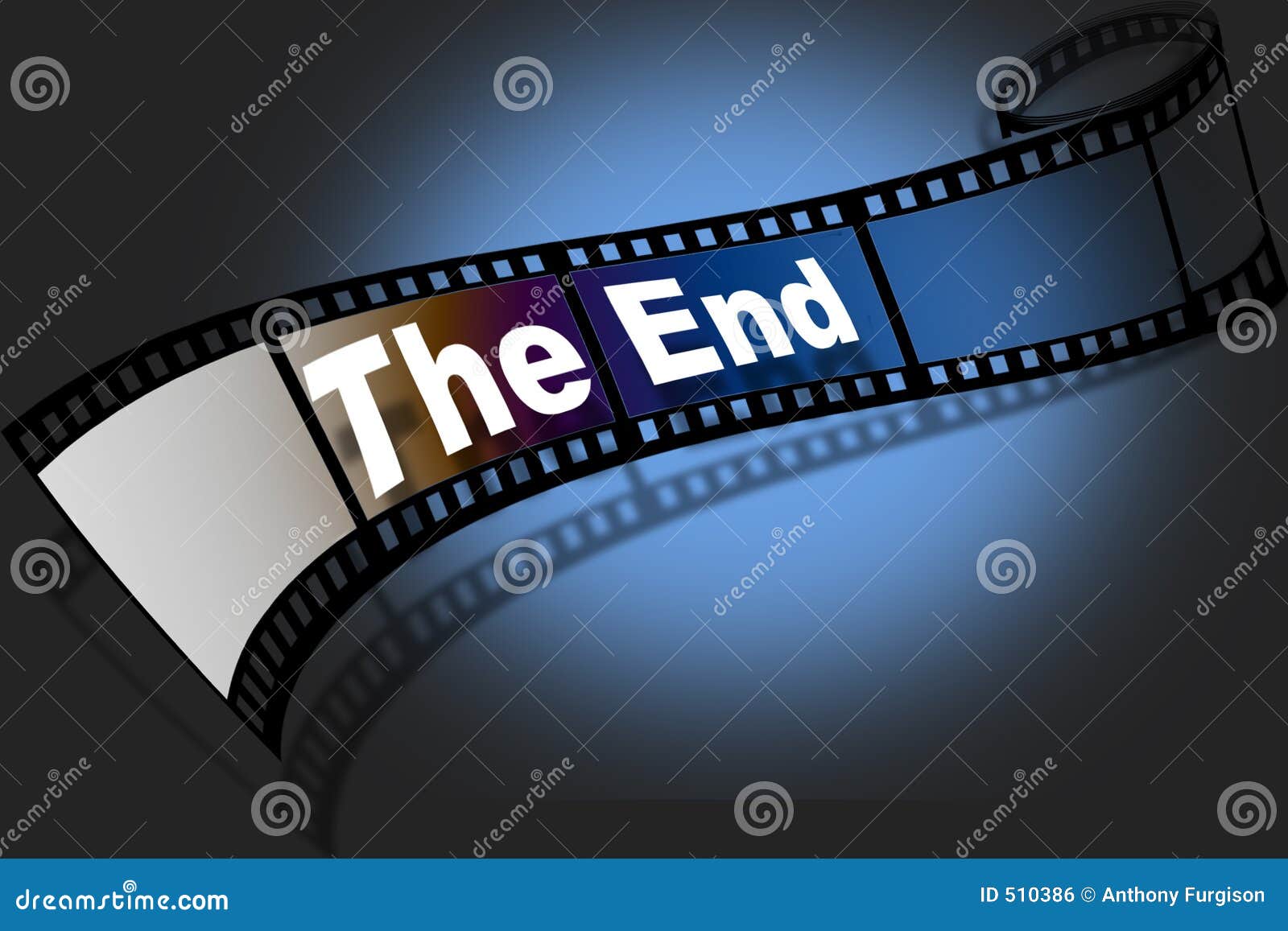 Het eind stock illustratie. Illustration of film, schot - 510386