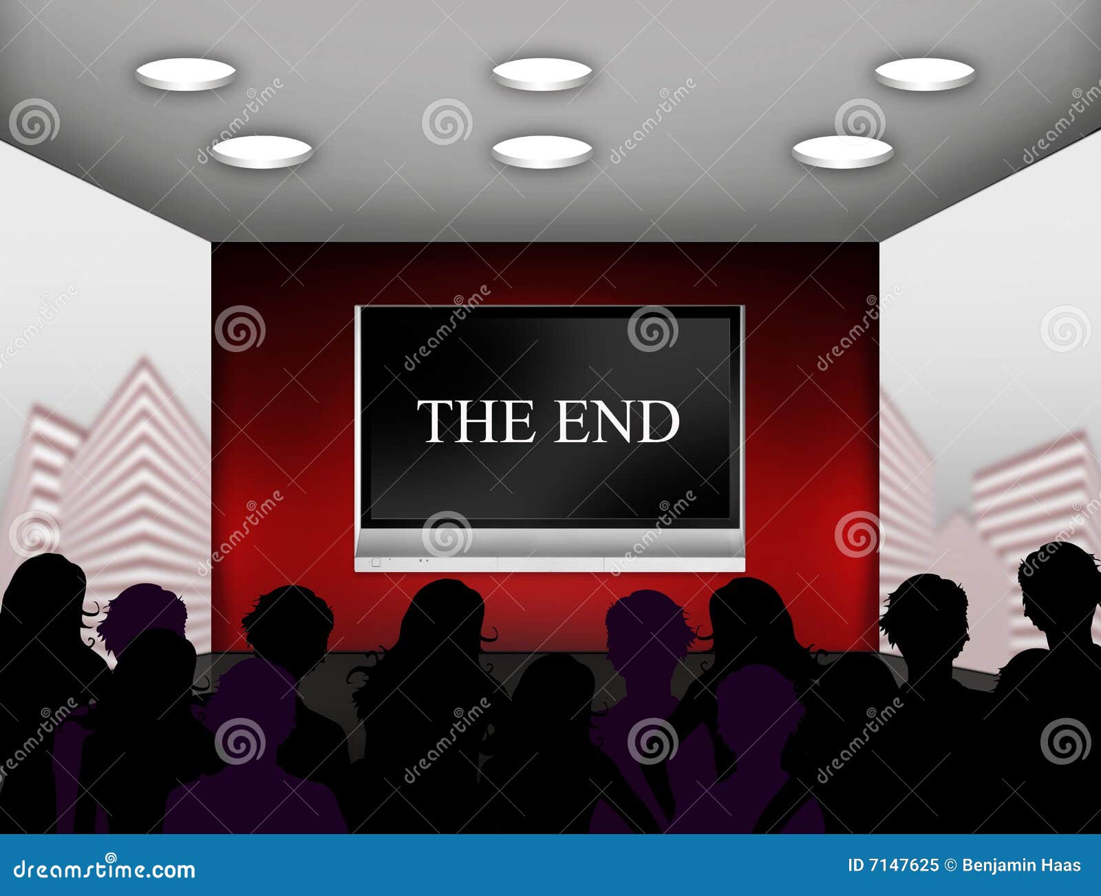 Het eind stock illustratie. Illustration of spel, koplampen - 7147625