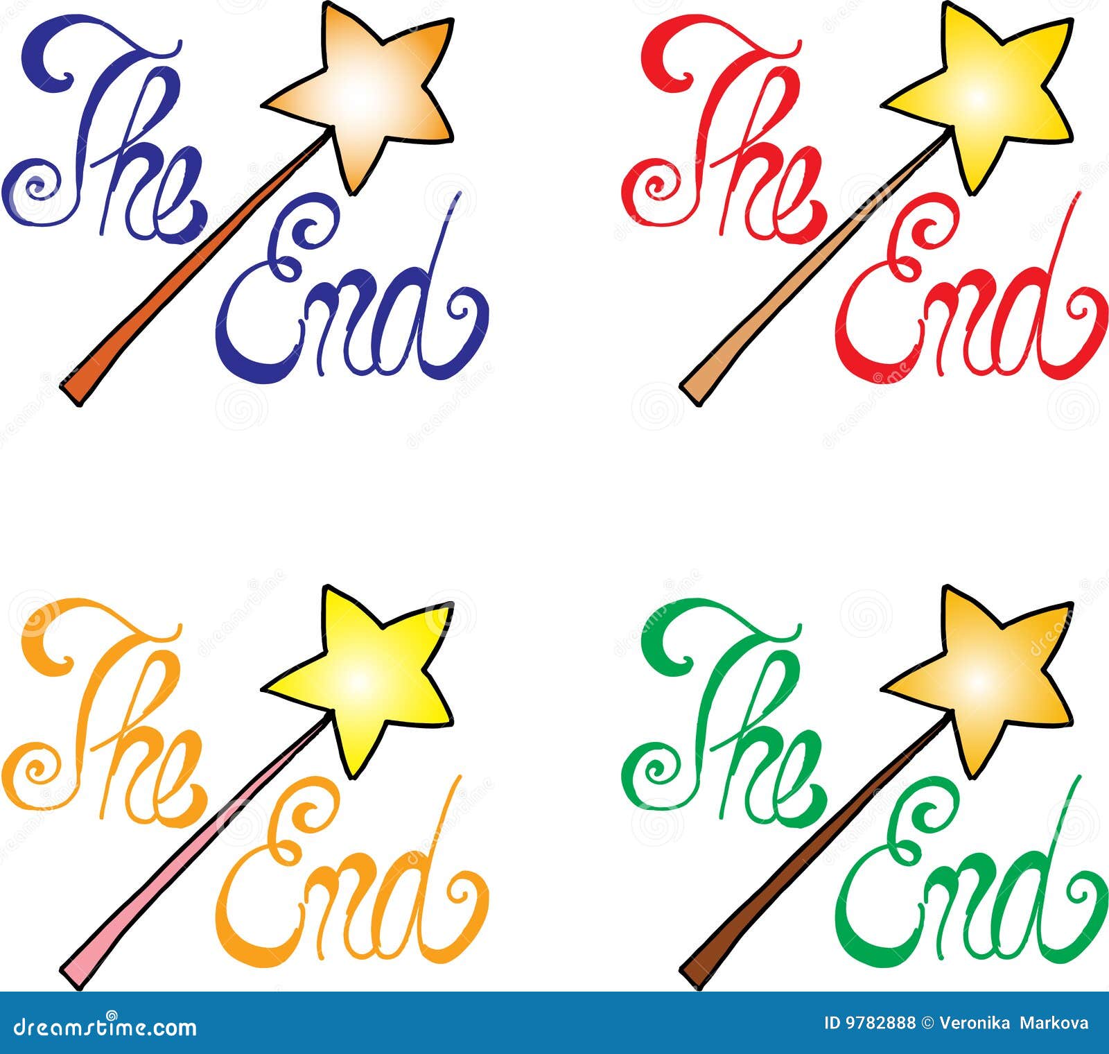 Het eind vector illustratie. Illustration of mythe, verschillend - 9782888