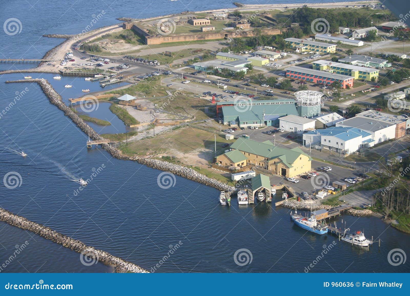 Het Eind Van Het Oosten Van Dauphin Eiland, Alabama Stock Foto - Image ...