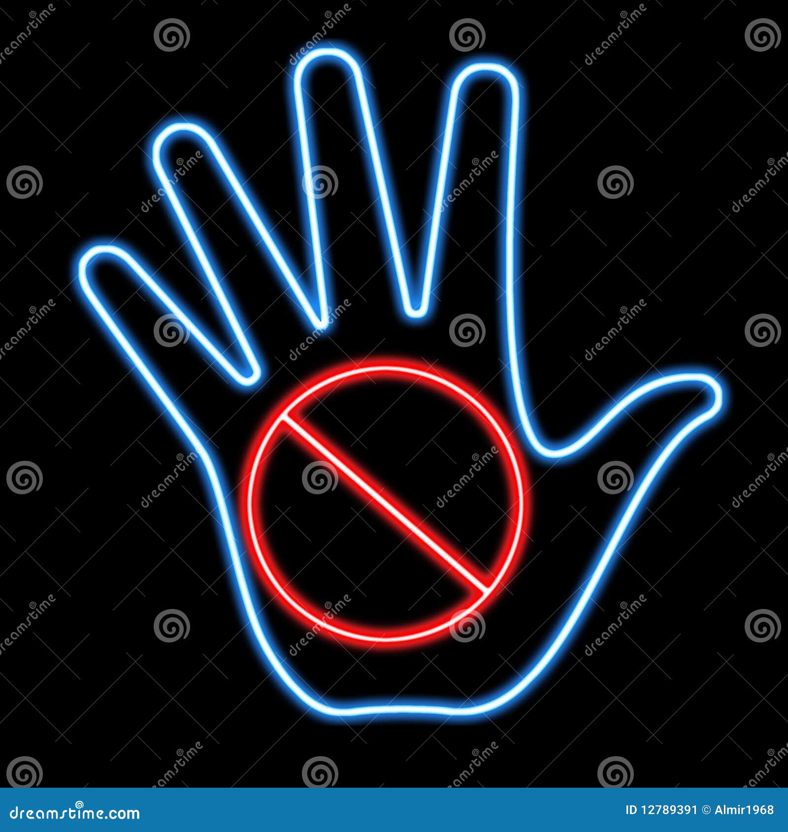 Het einde van het neon stock illustratie. Illustration of stad - 12789391