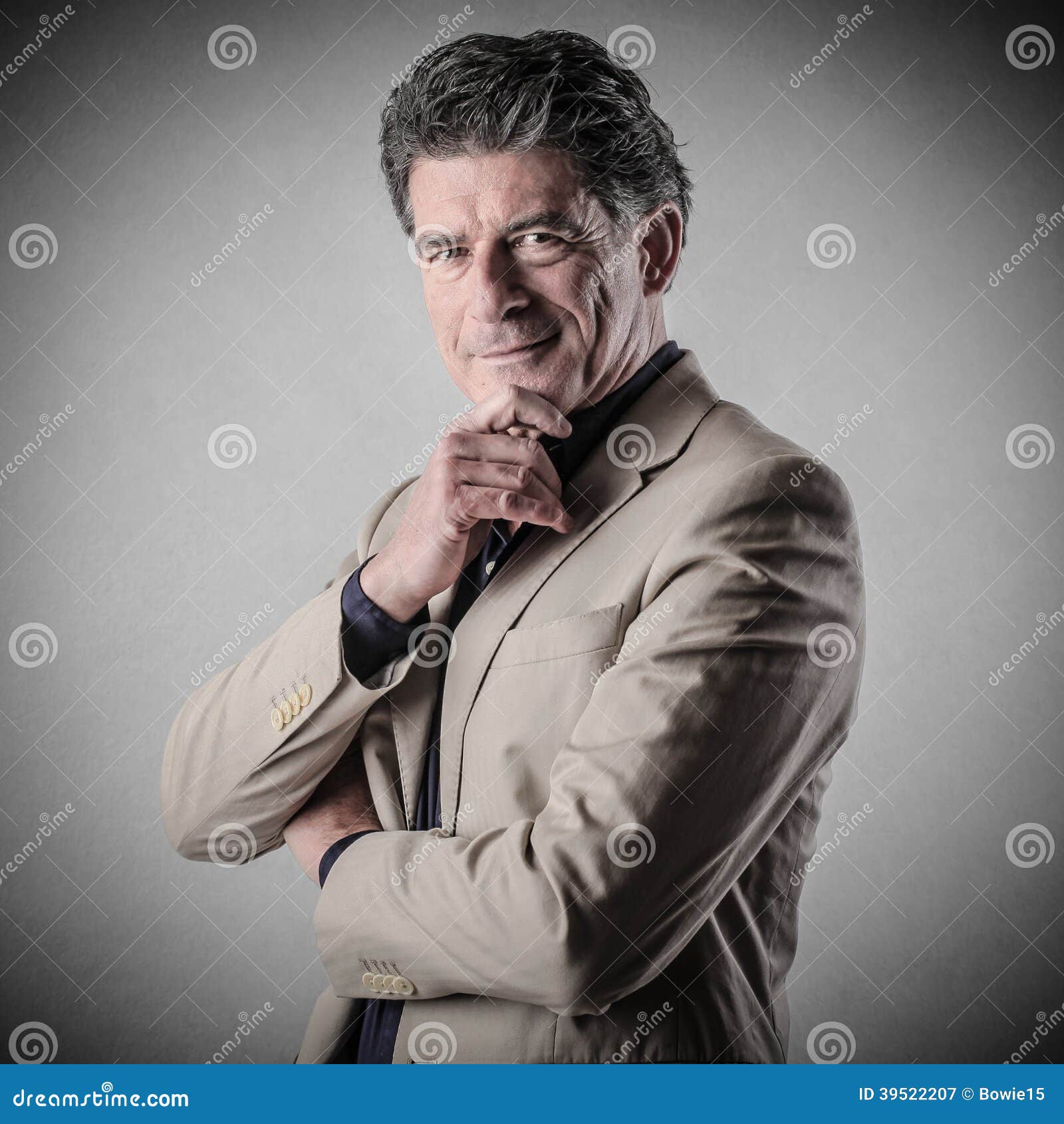 Het Elegante Rijke Man Denken Stock Afbeelding - Image of idee, manager ...