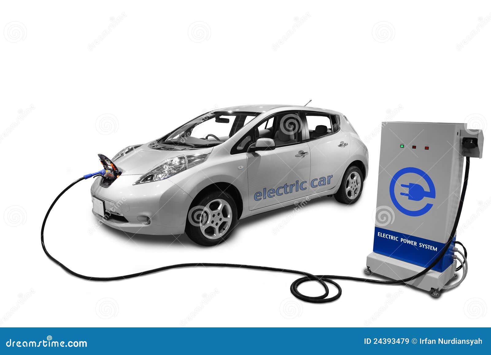 Het elektrische auto laden stock afbeelding. Image of energie - 24393479