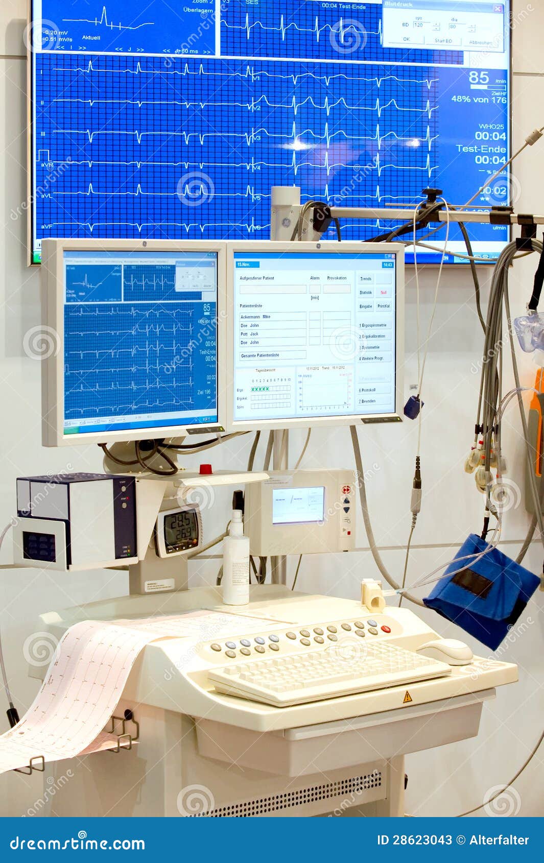 Het Elektrocardiogram Van Het Electrocardiogram, ECG Stock Afbeelding ...