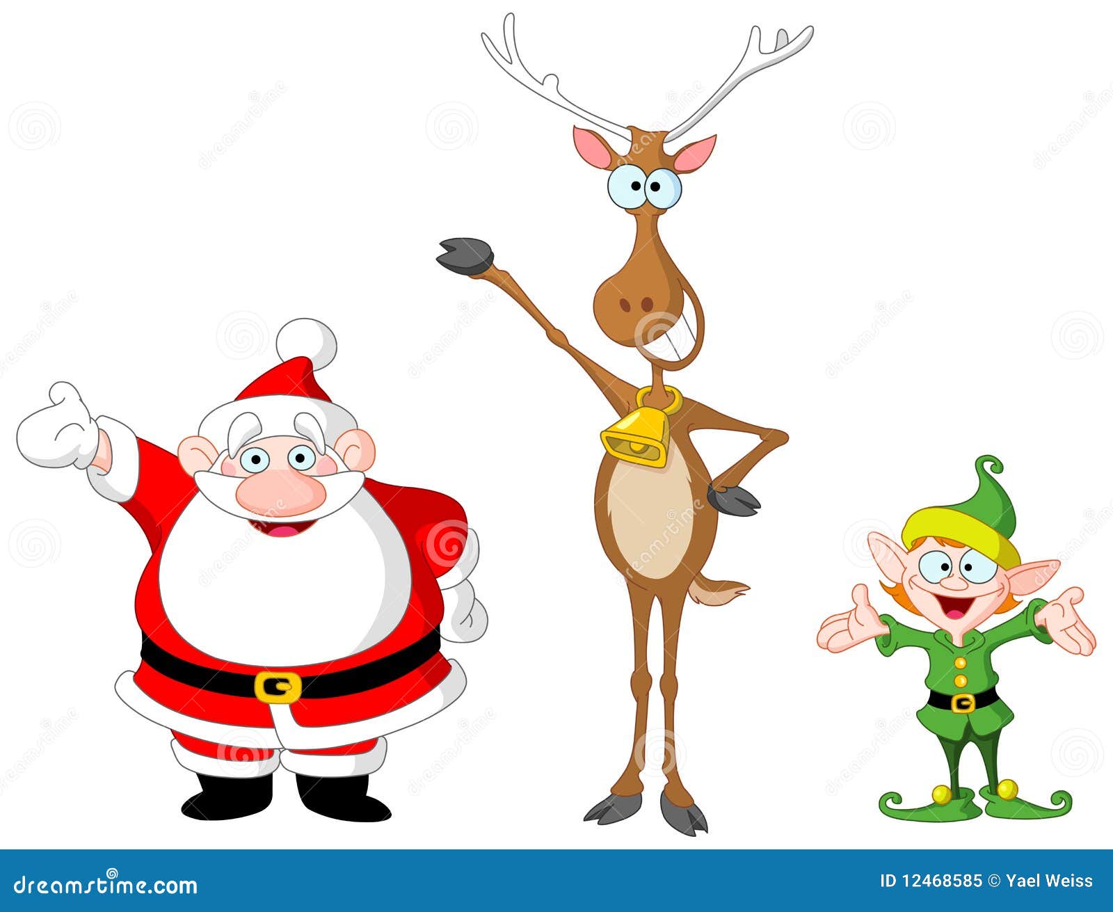 Het Elf Van Rudolph Van De Kerstman Vector Illustratie - Illustration ...