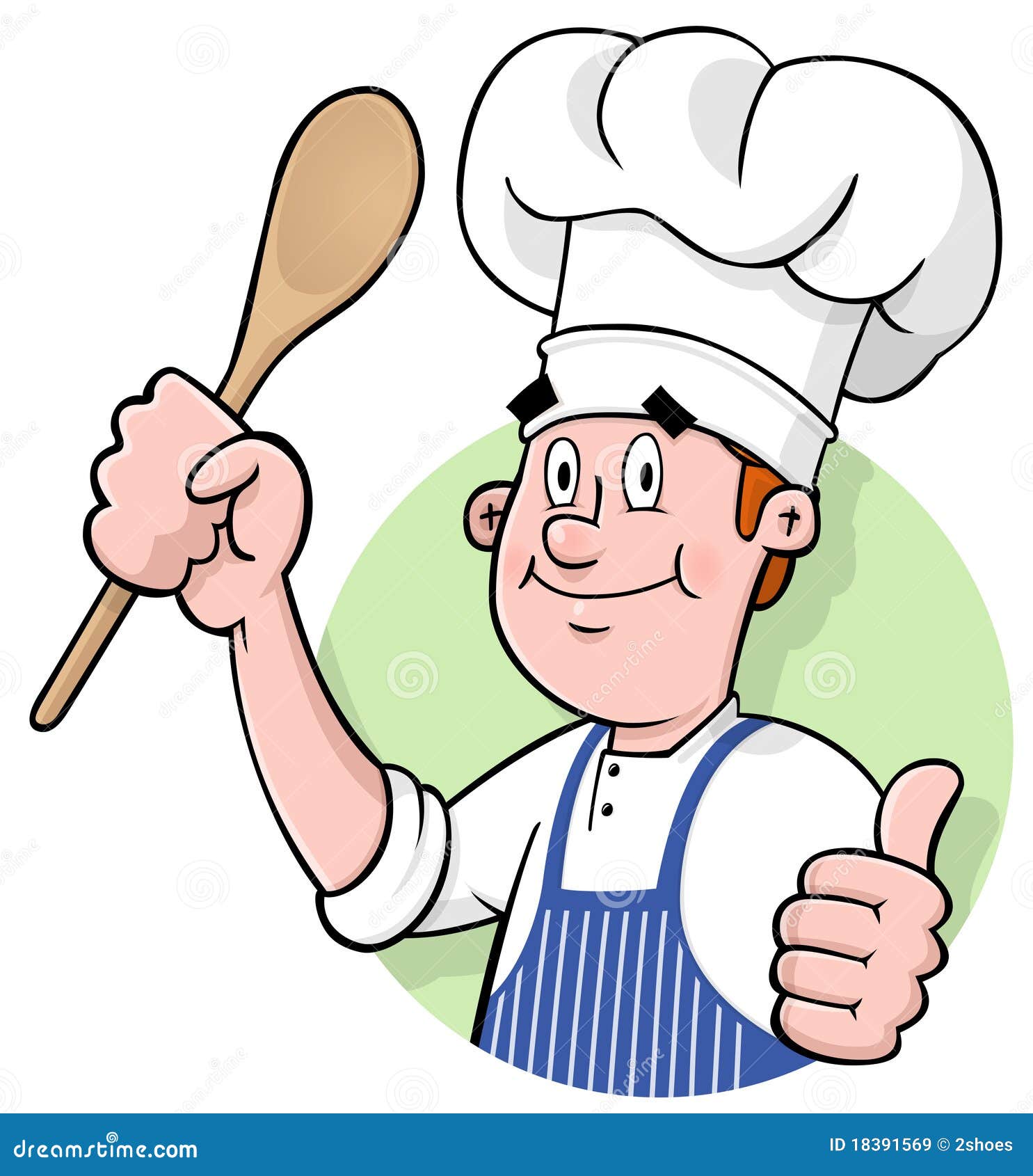 Het Embleem Van De Chef-kok Van Het Beeldverhaal Vector Illustratie ...