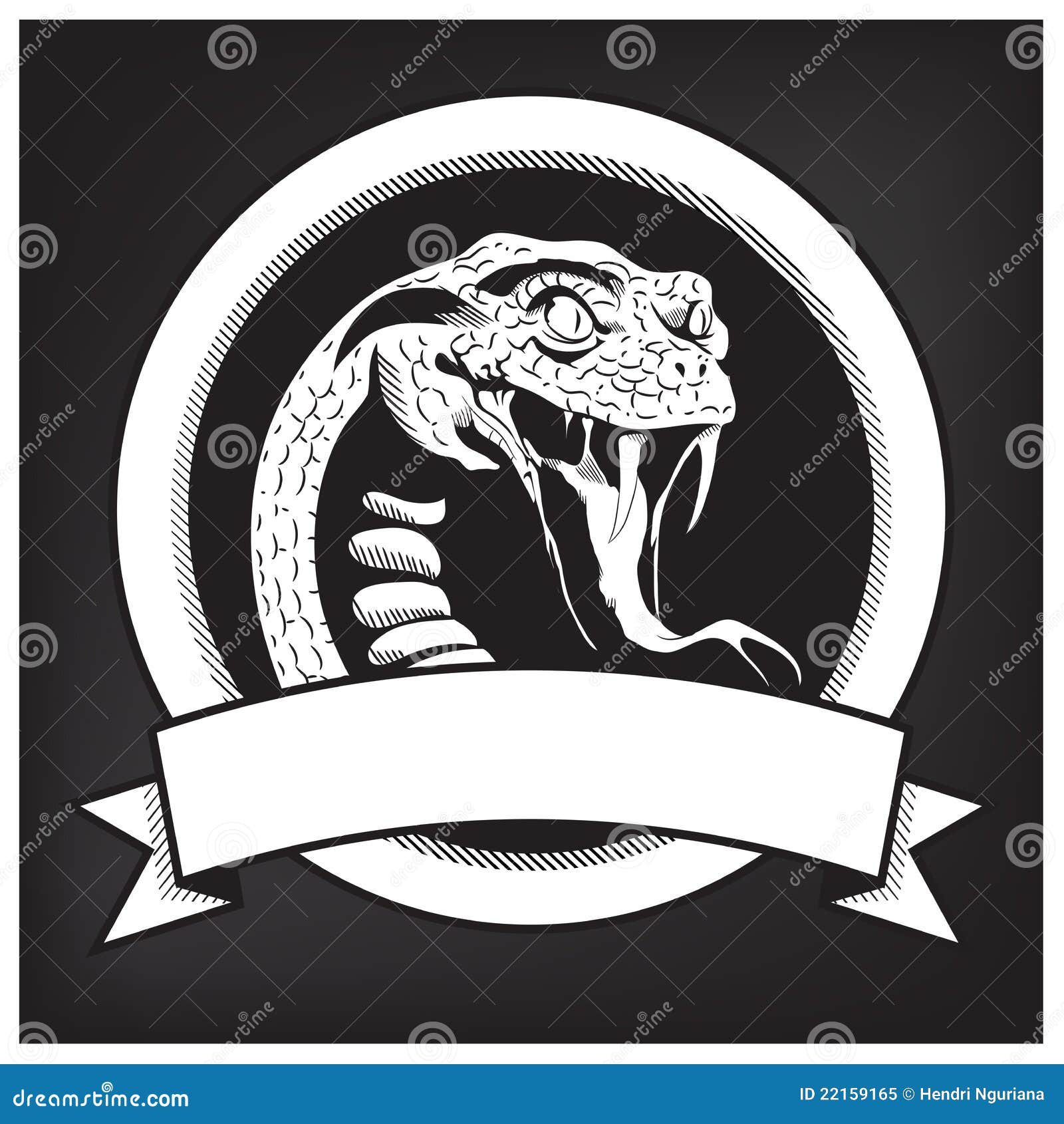 Het Embleem Van De Illustratie Van De Slang Vector Illustratie ...