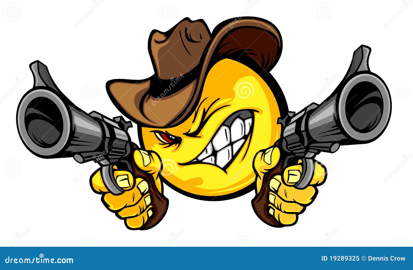 Het Embleem Van De Illustratie Van Smiley Van De Cowboy Vector ...