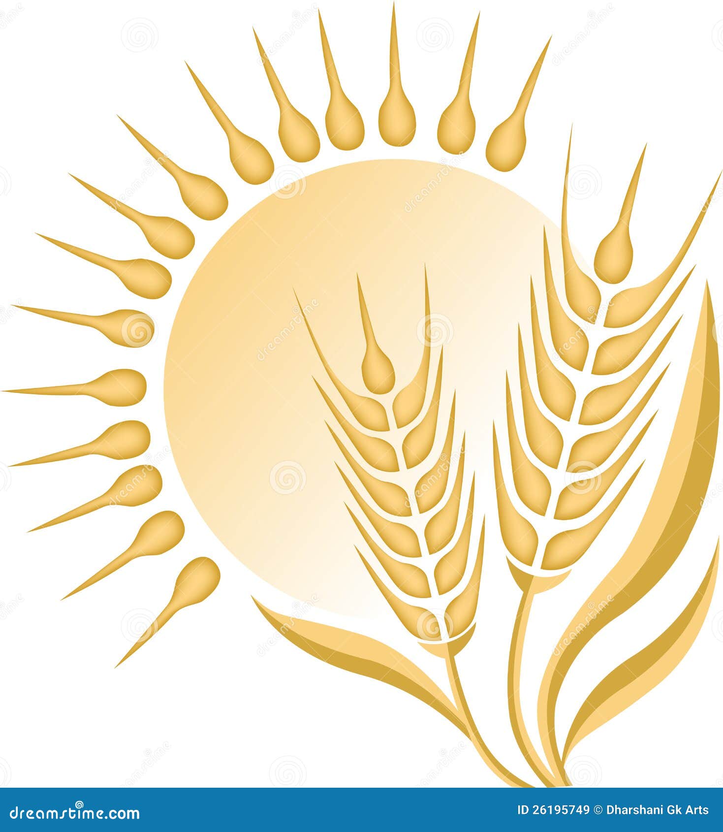 Het embleem van de tarwe vector illustratie. Illustration of plantkunde ...