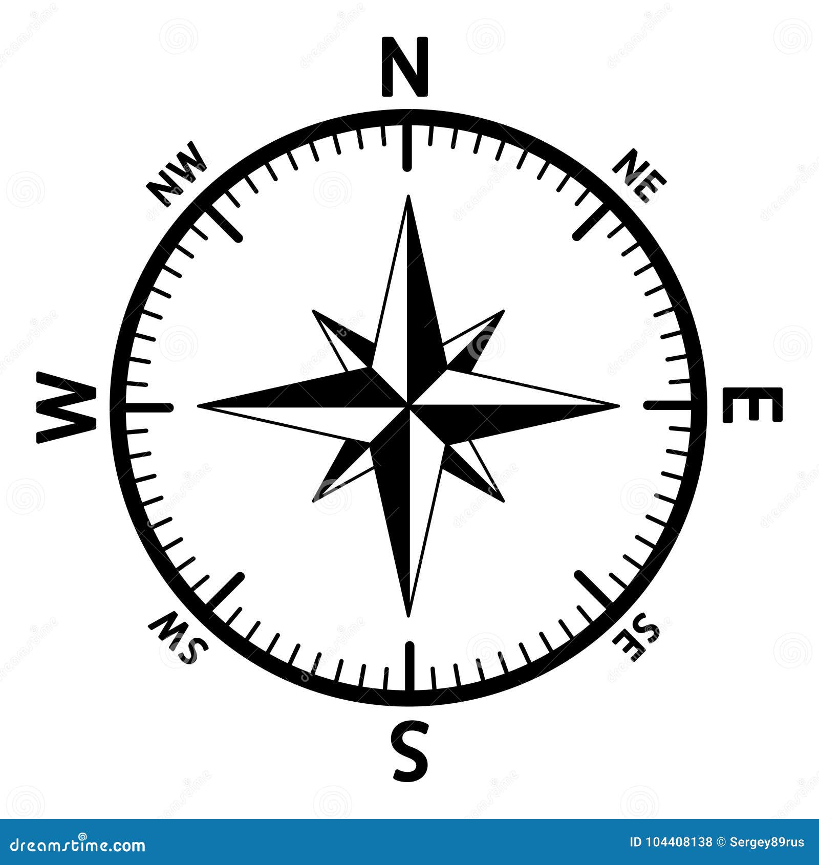 Het Embleem Van De Windroos Vector Illustratie - Illustration of ...