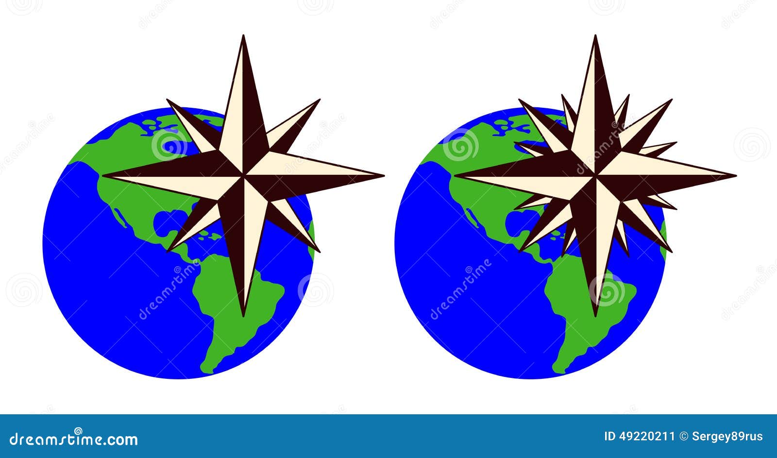 Het Embleem Van De Windroos Vector Illustratie - Illustration of zeilen ...