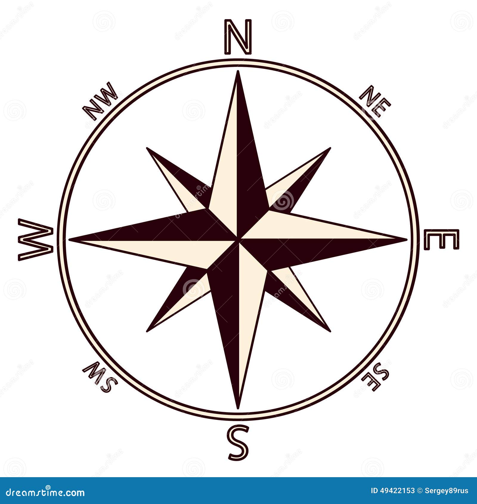 Het Embleem Van De Windroos Vector Illustratie - Illustration of ...