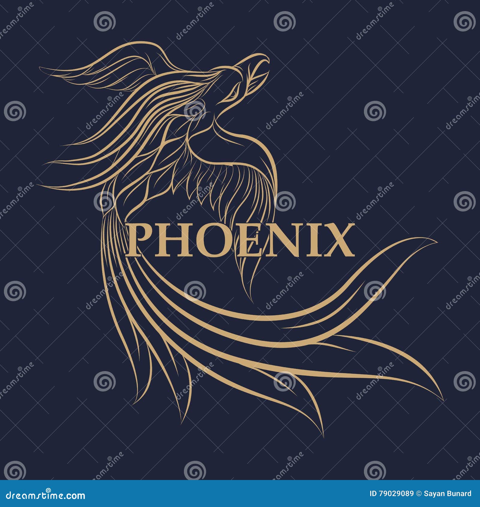 Het Embleem Vectorpictogram Van Phoenix Vector Illustratie ...