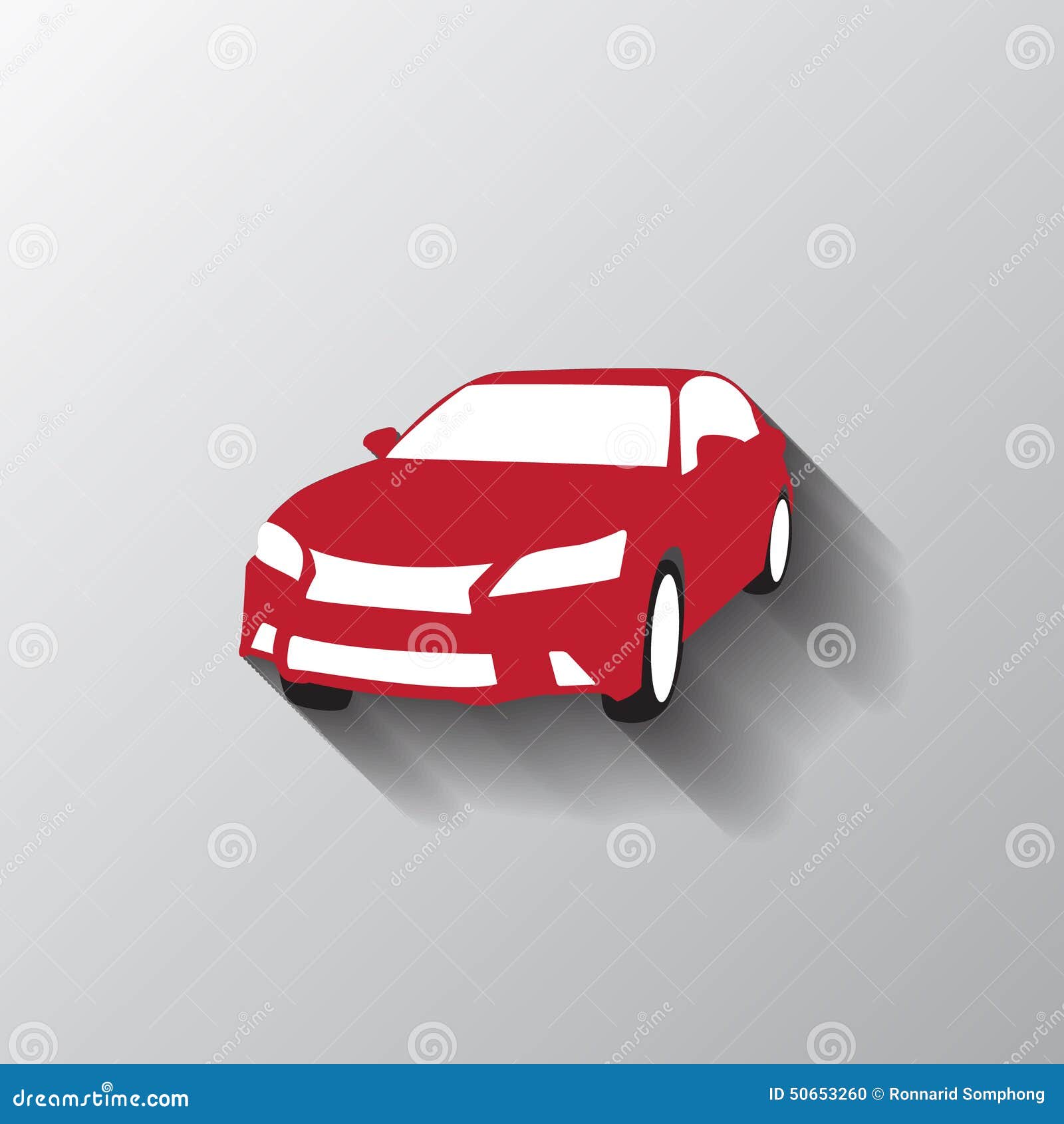 Het Embleemsymbool Van Het Auto Rood Pictogram - Vectorillustrati ...