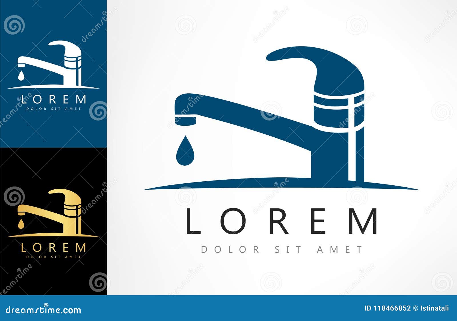 Het Embleemvector Van De Waterkraan Vector Illustratie - Illustration ...