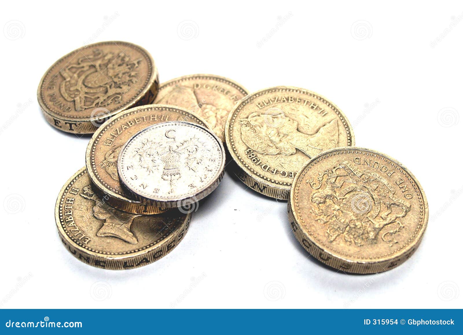 Het Engelse munten stock foto. Image of muntstukken, pence - 315954