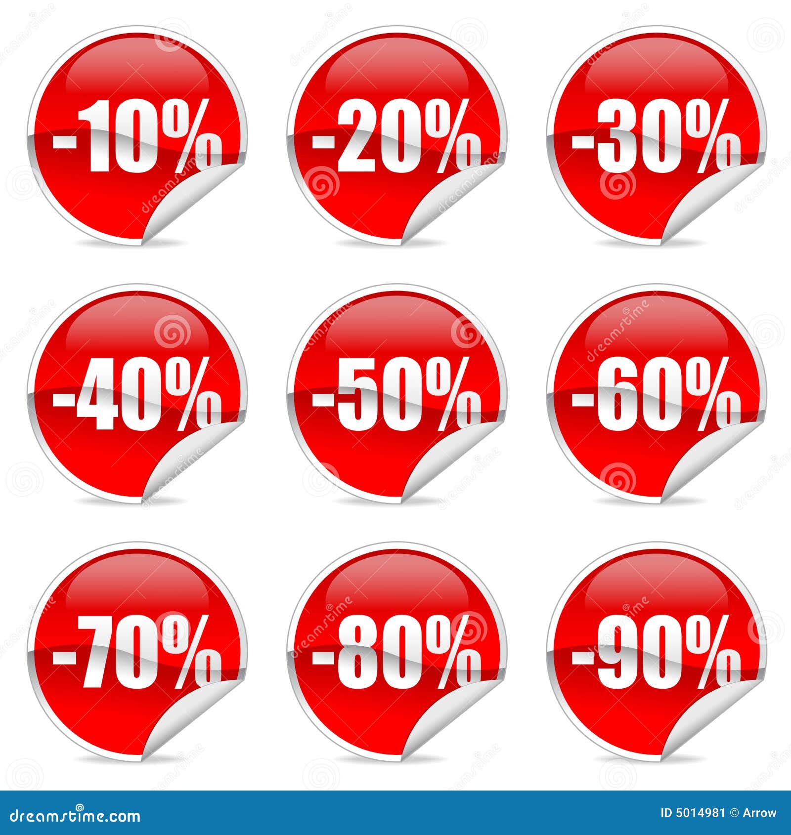 Het Etiket En De Sticker Van De Korting Stock Illustratie ...