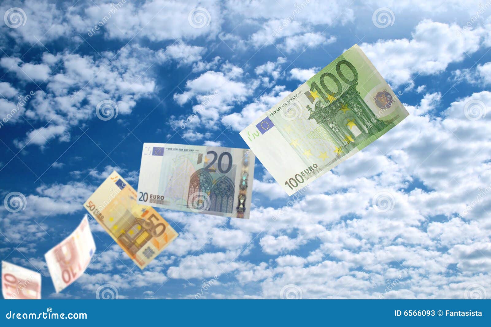 Het euro geld vliegen stock afbeelding. Image of stroom - 6566093