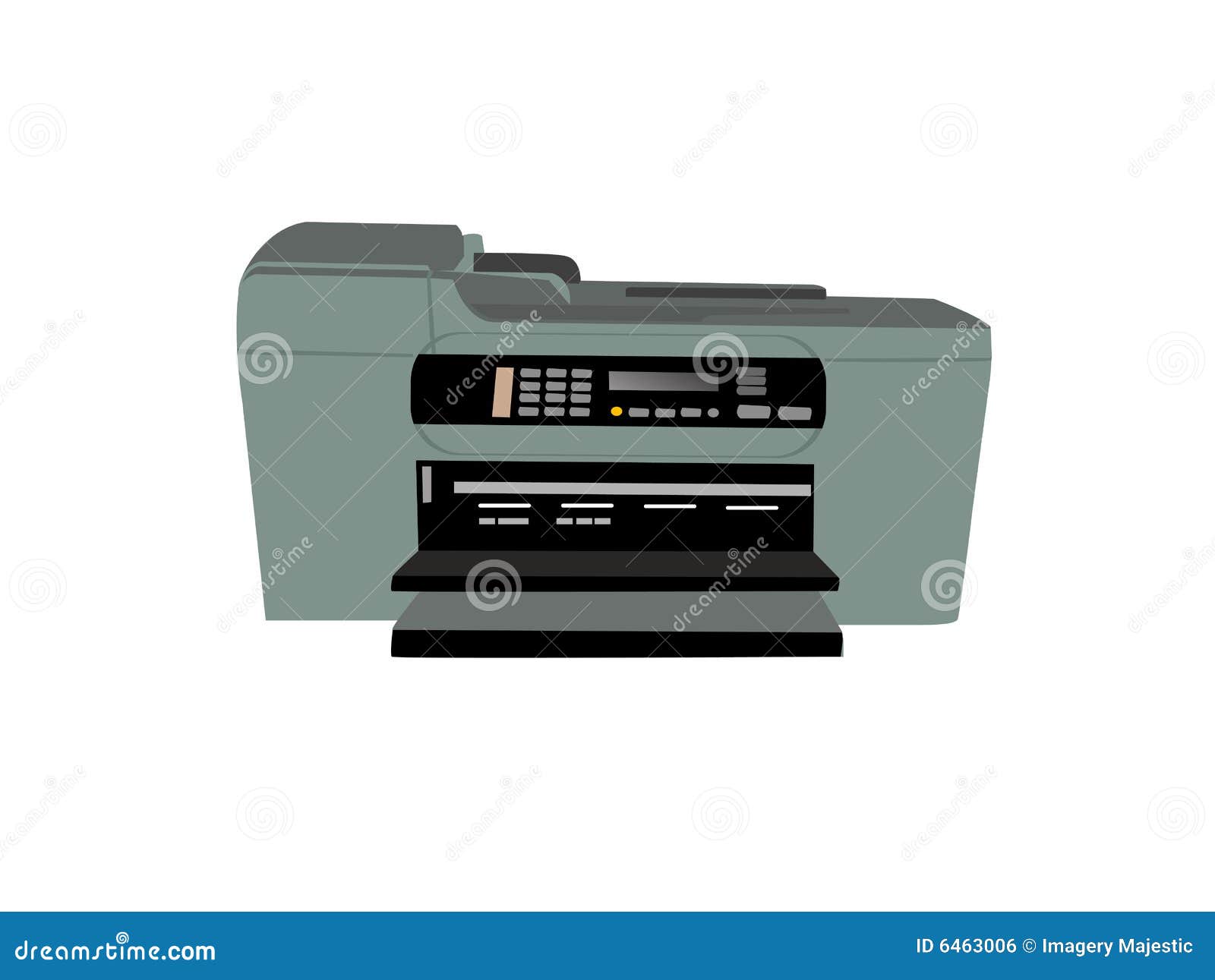 Het Fotokopieerapparaat Van De Fax Stock Illustratie - Illustration of ...
