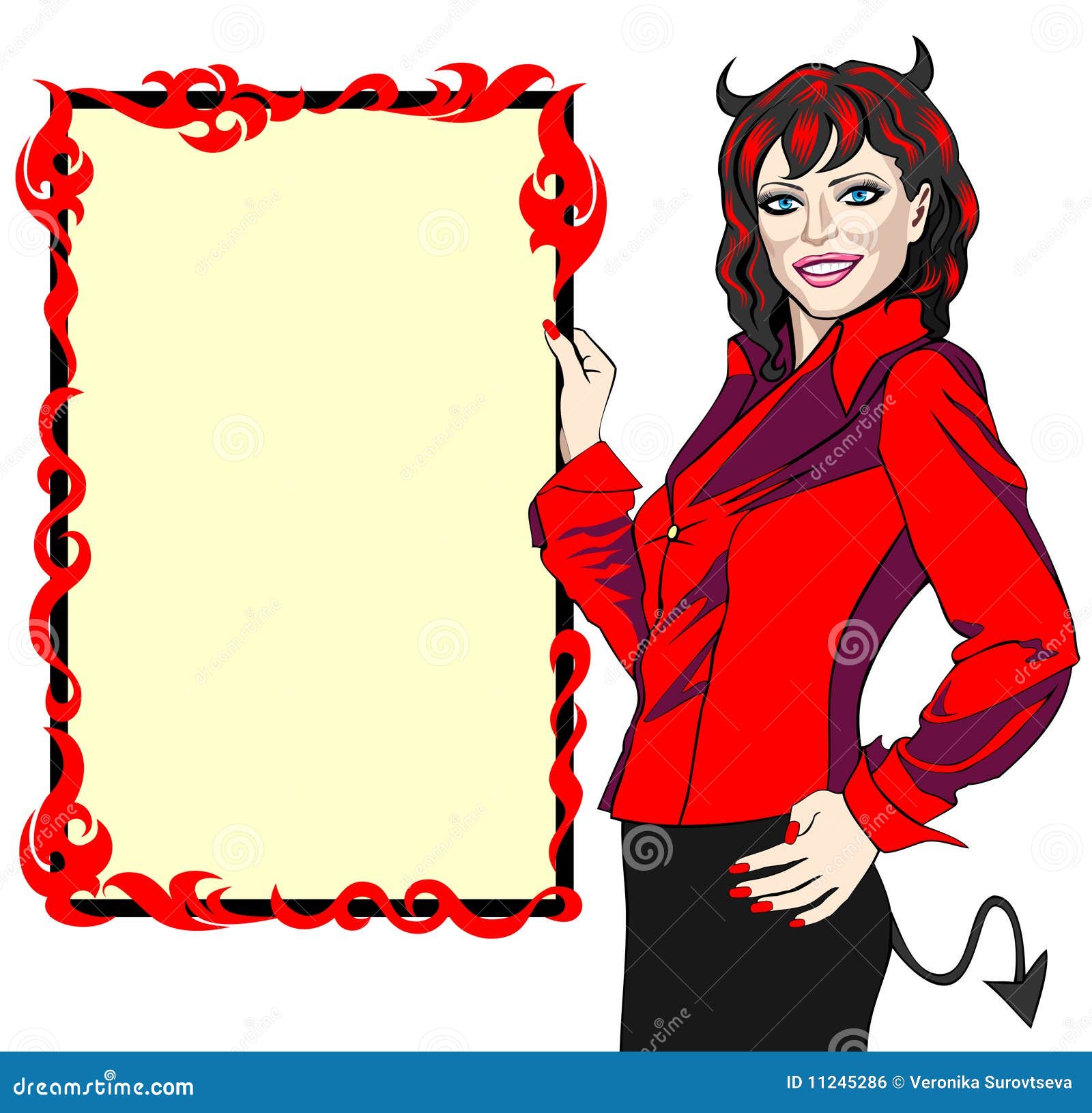 Het frame van de demon vector illustratie. Illustration of namen - 11245286