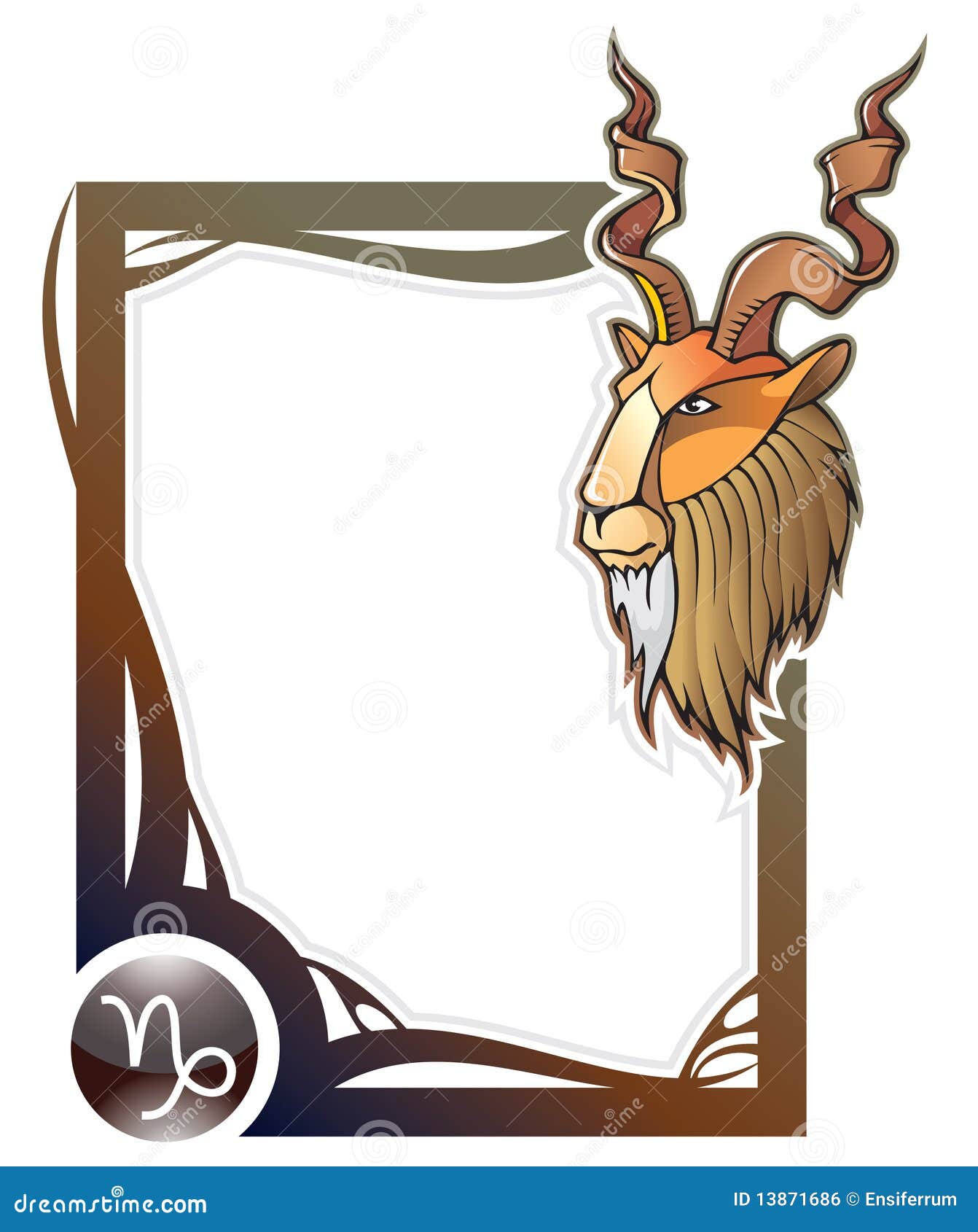 Het Frame Van De Dierenriem Reeks: Steenbok Vector Illustratie ...