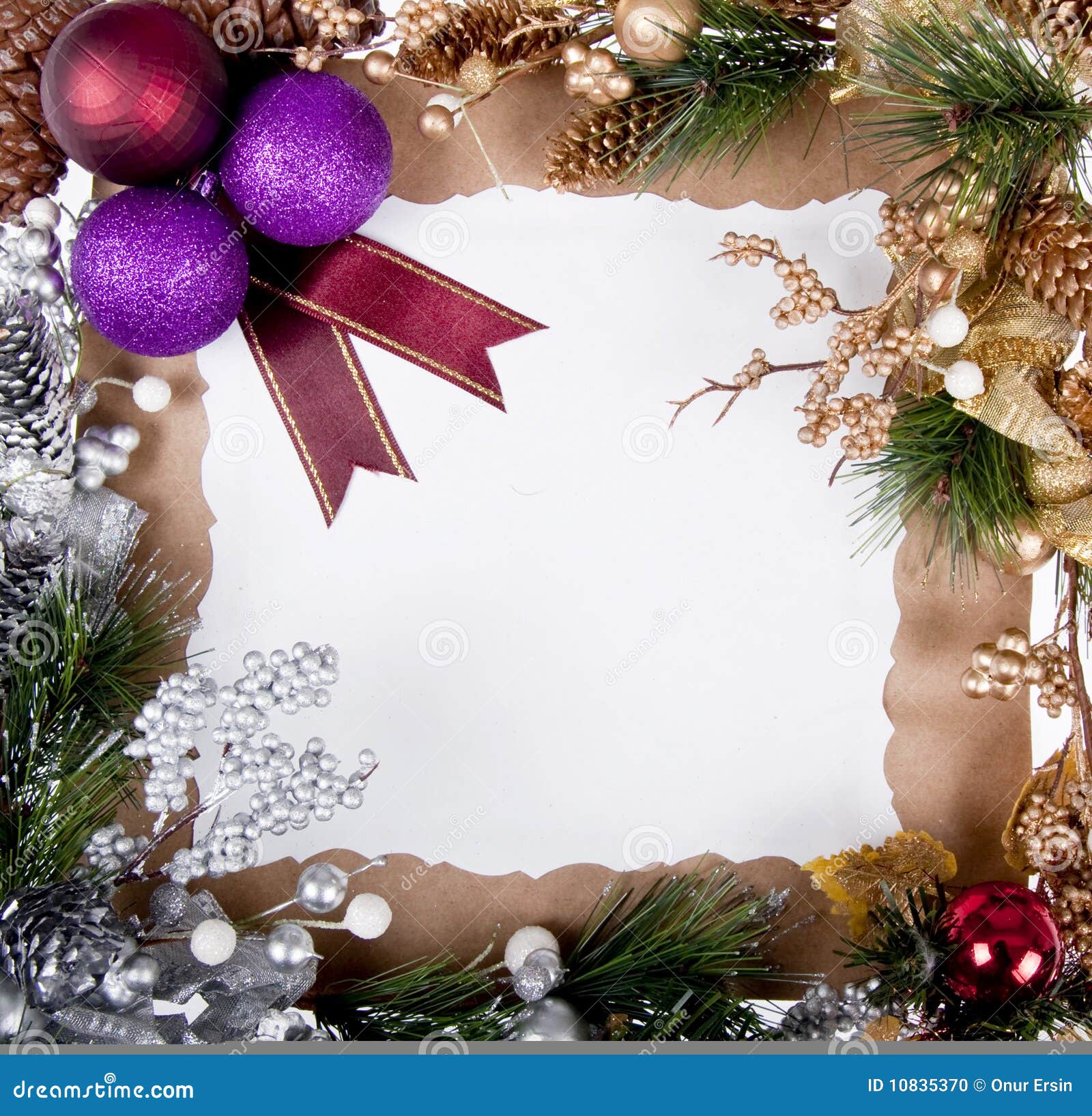 Het Frame Van De Kerstkaart Stock Foto - Image of ruimte, exemplaar ...