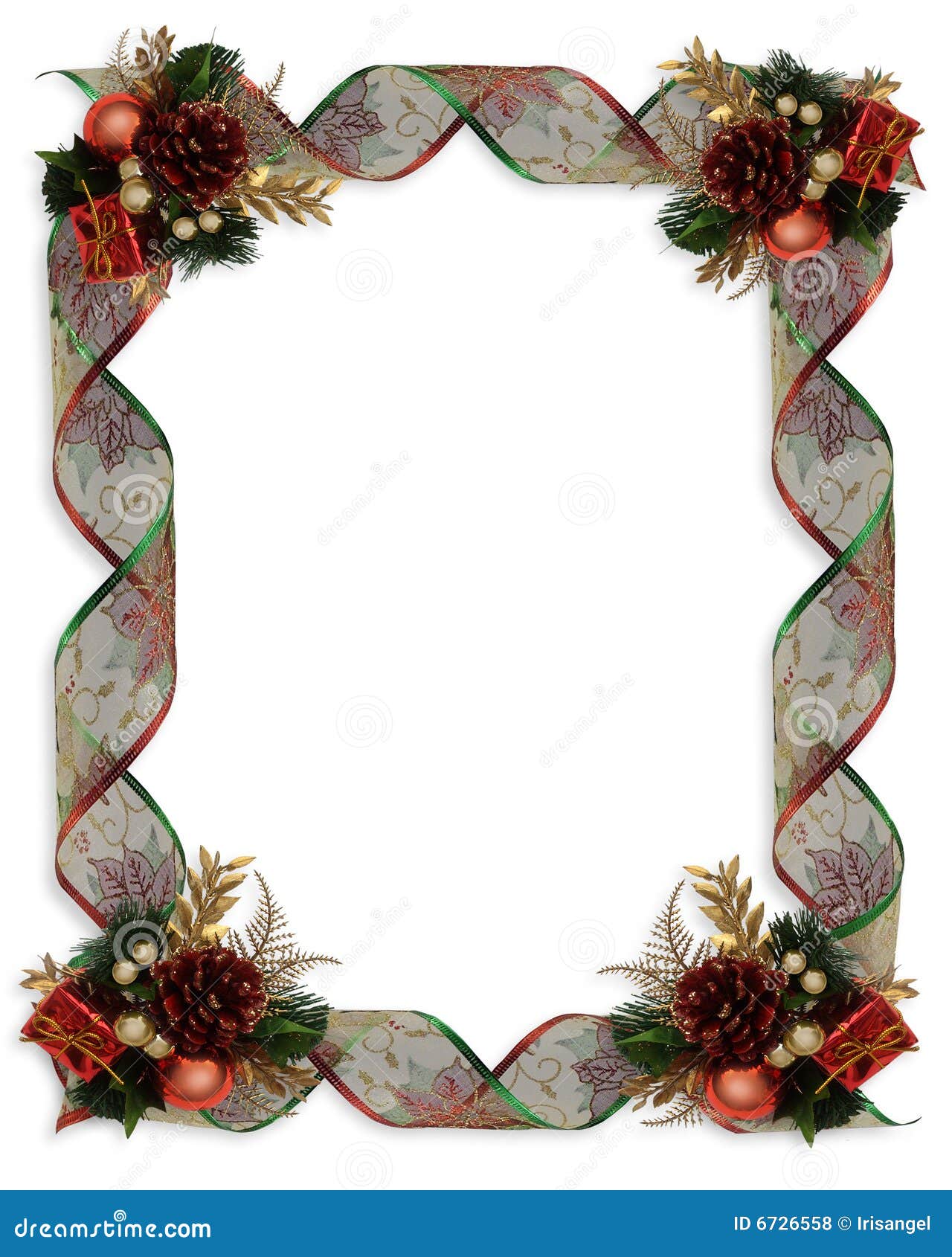 Het Frame Van De Linten Van Kerstmis Stock Illustratie - Illustration ...