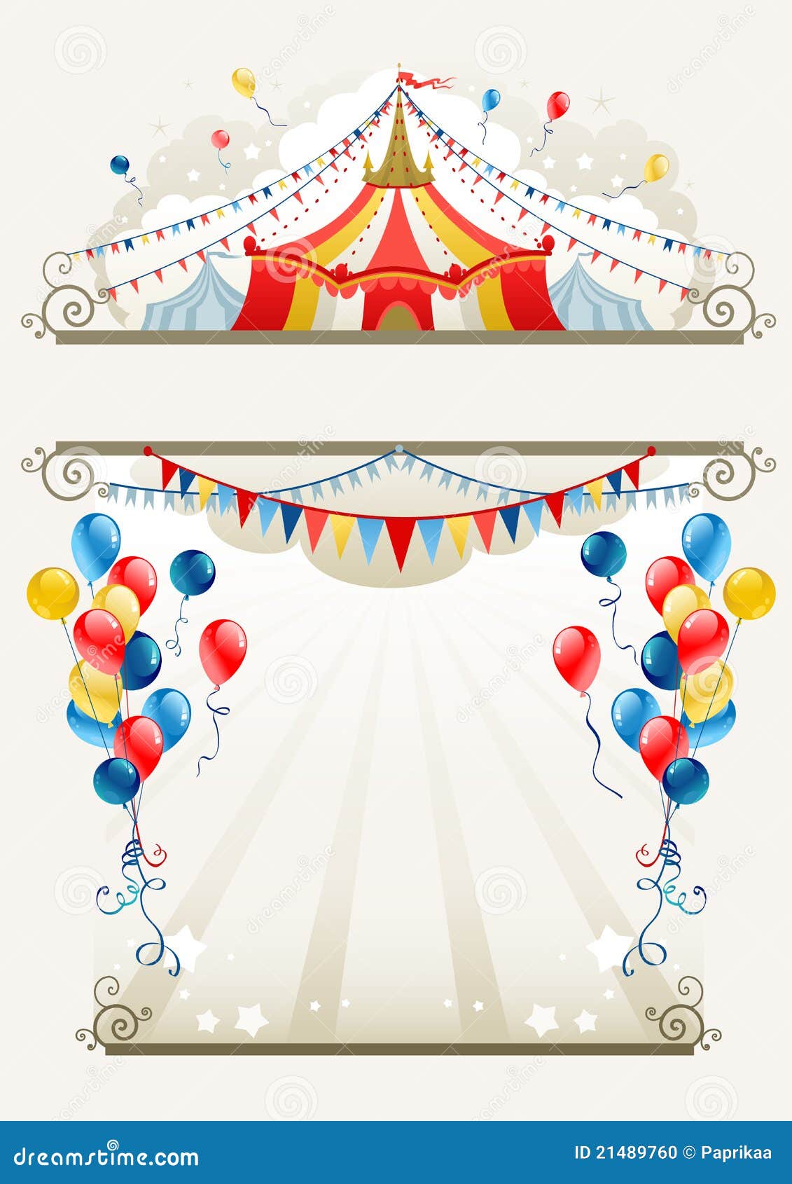 Het frame van het circus vector illustratie. Illustration of ...
