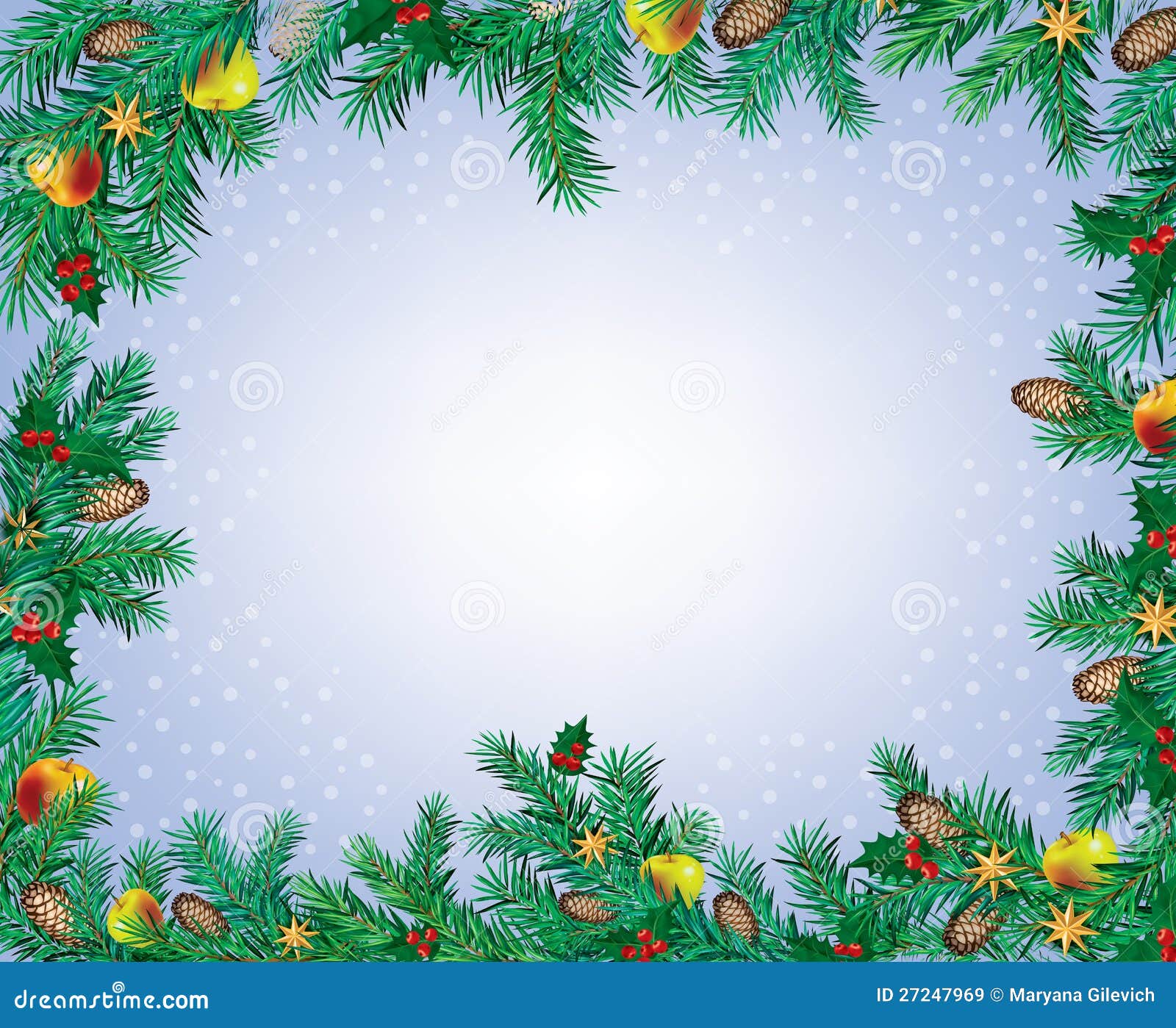 Het Frame Van Het Nieuwjaar En Van Kerstmis Vector Illustratie ...