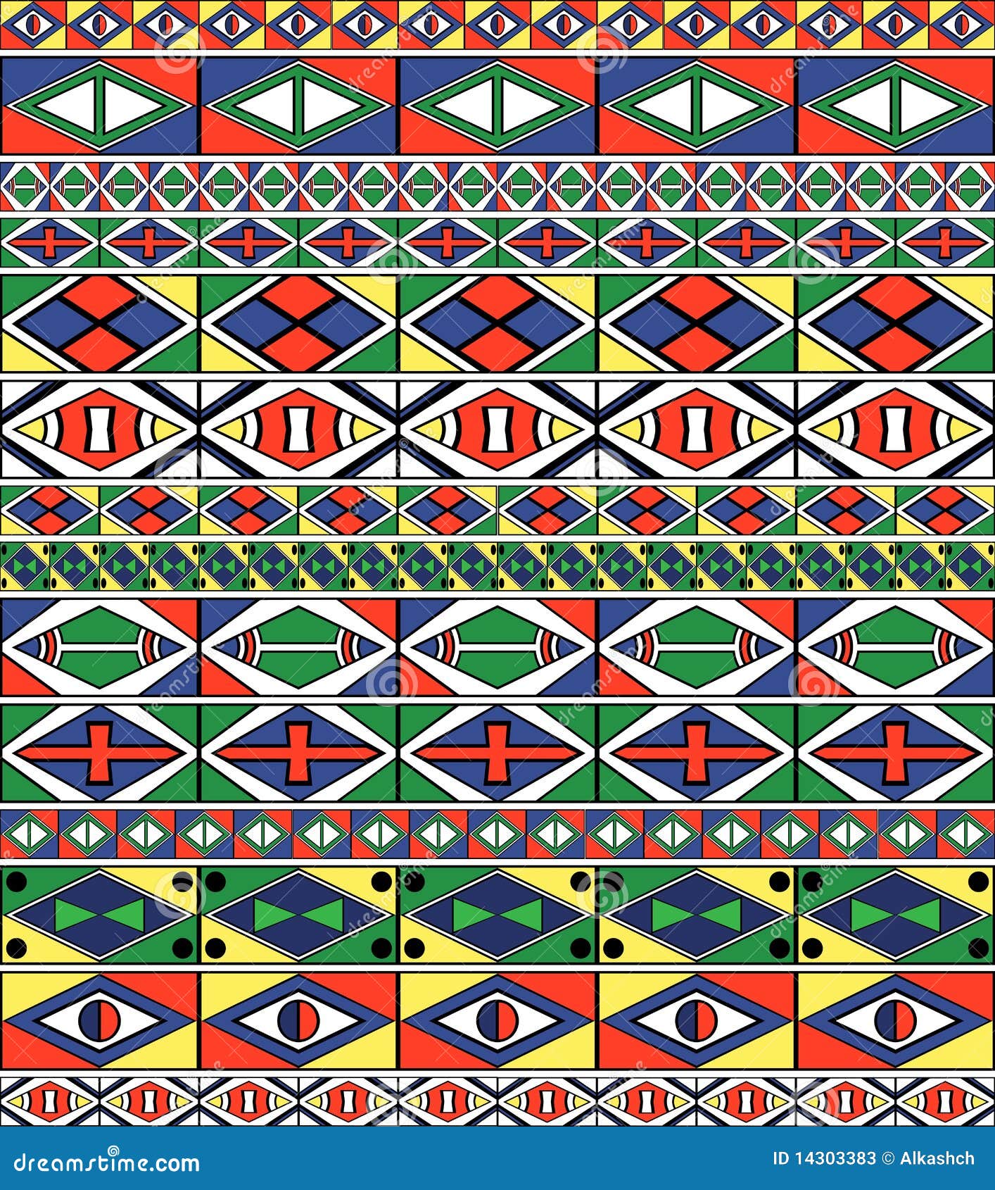 Het Frame Van Het Patroon Van De Afrikaans-stammen-kunst Vector ...