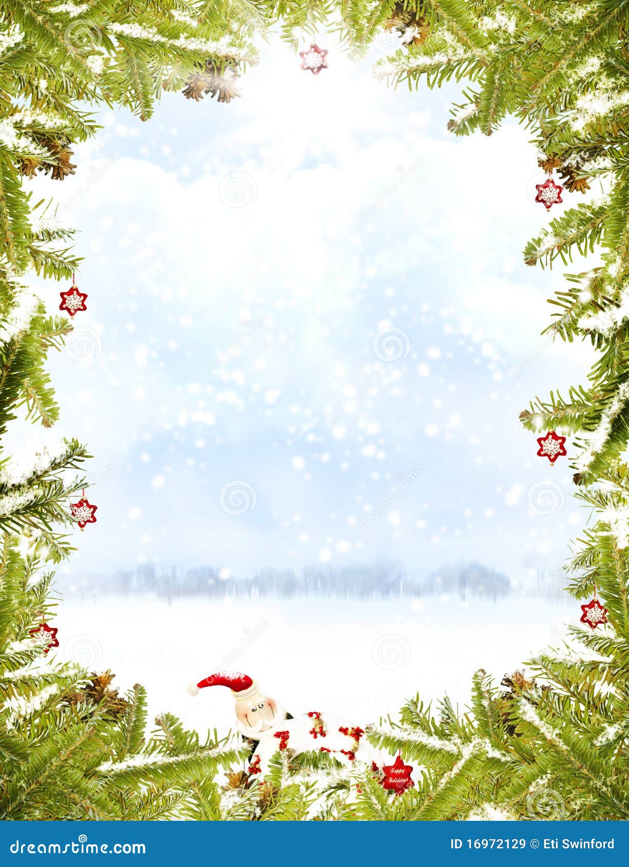 Het frame van Kerstmis stock afbeelding. Image of pijnboom - 16972129