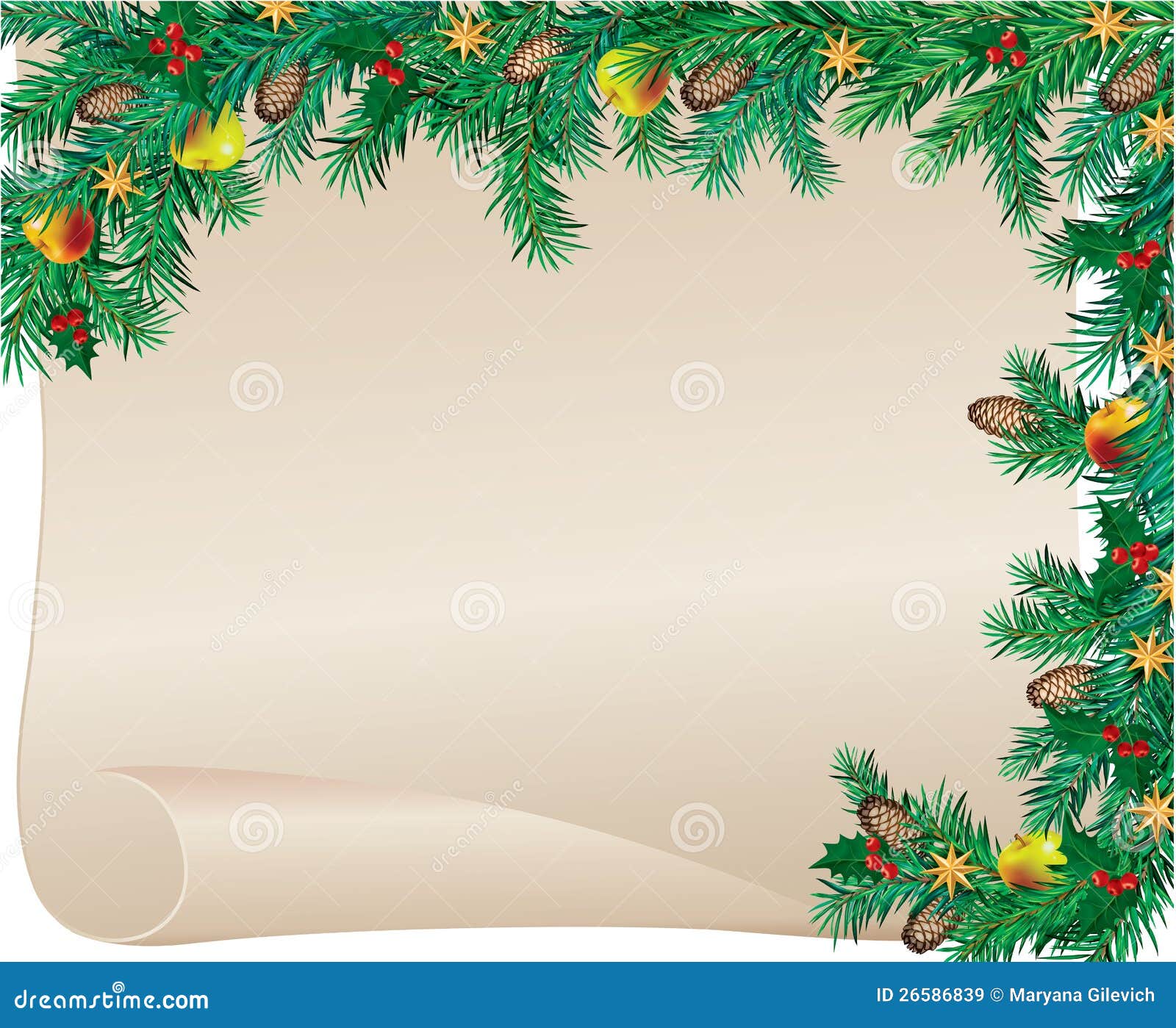 Het frame van Kerstmis vector illustratie. Illustration of vakantie ...