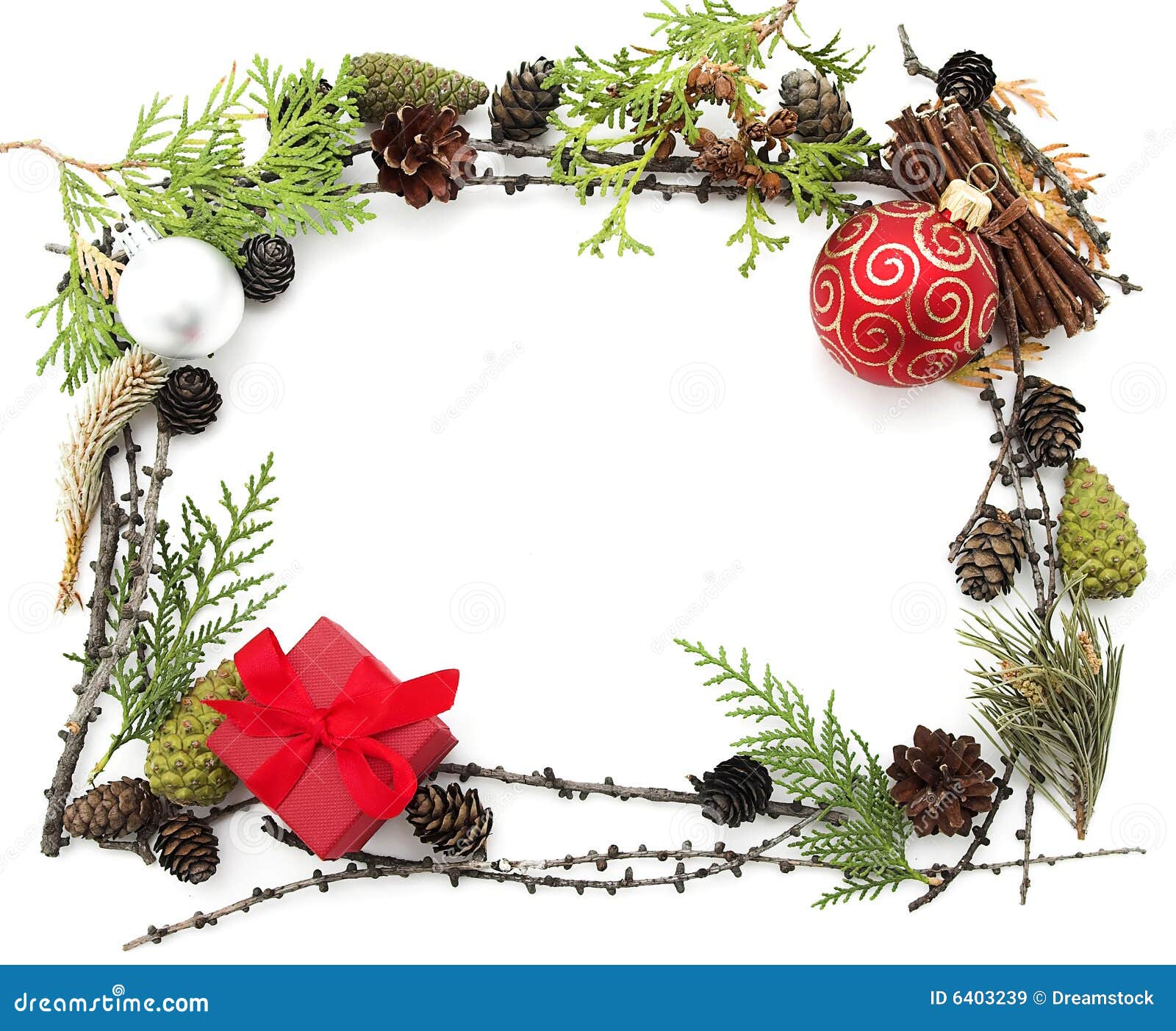 Het frame van Kerstmis stock afbeelding. Image of kegel - 6403239