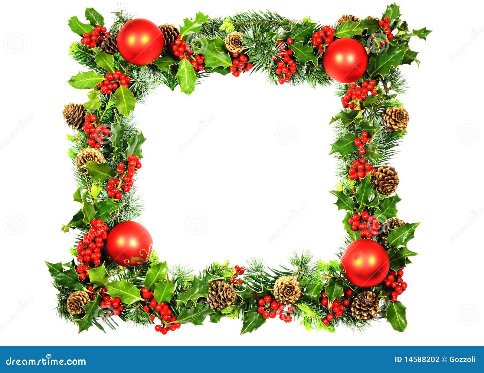 Het Frame Van Kerstmis in Hulst Stock Foto - Image of naughty, viering ...