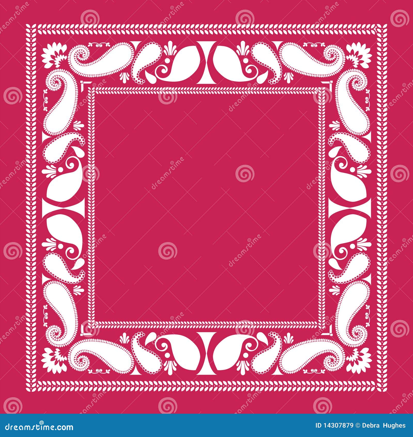 Het Frame van Paisley vector illustratie. Illustration of bloemen ...