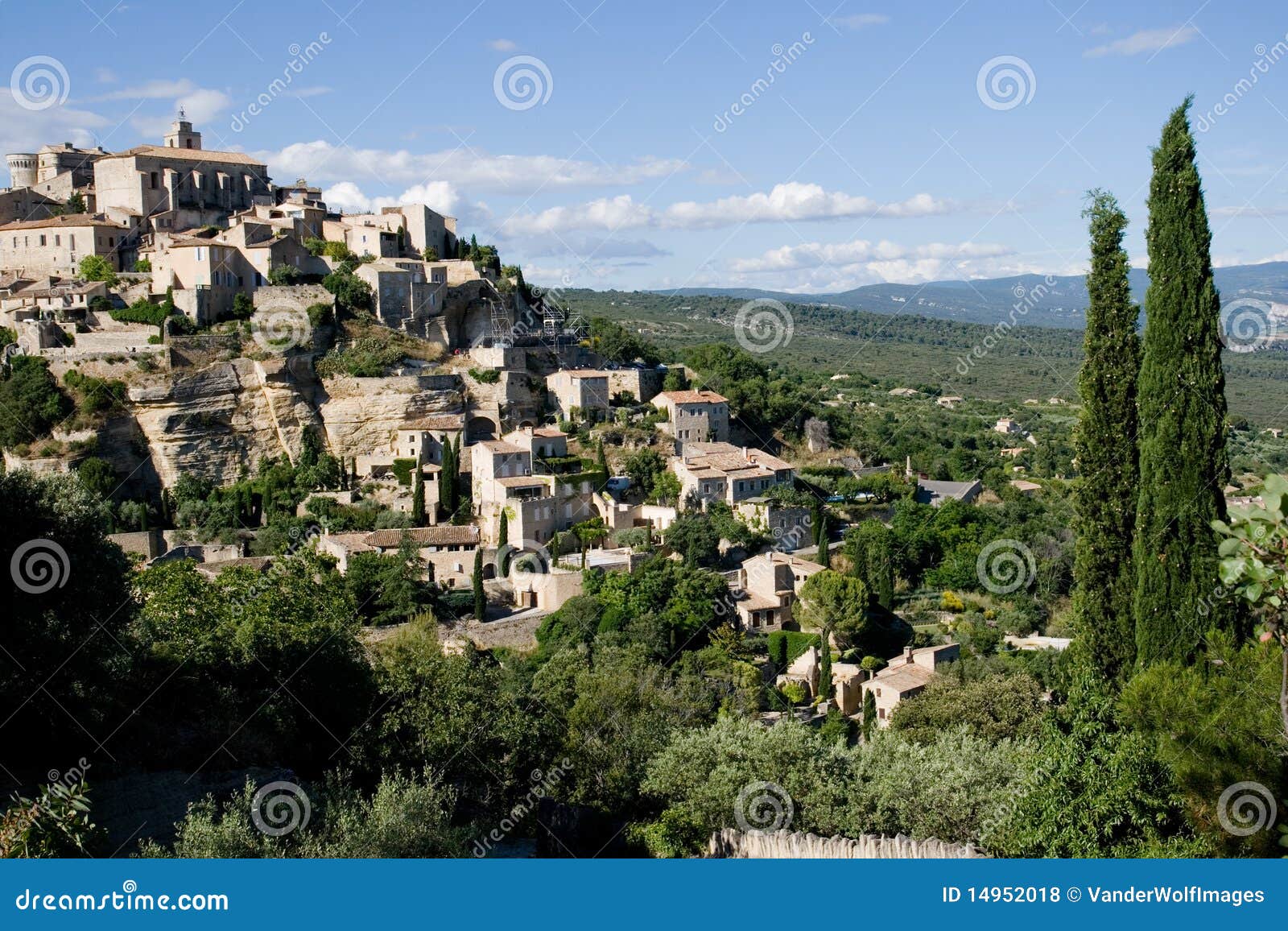 Het Franse Landschap Van De Provence Stock Foto - Image of antiquiteit ...