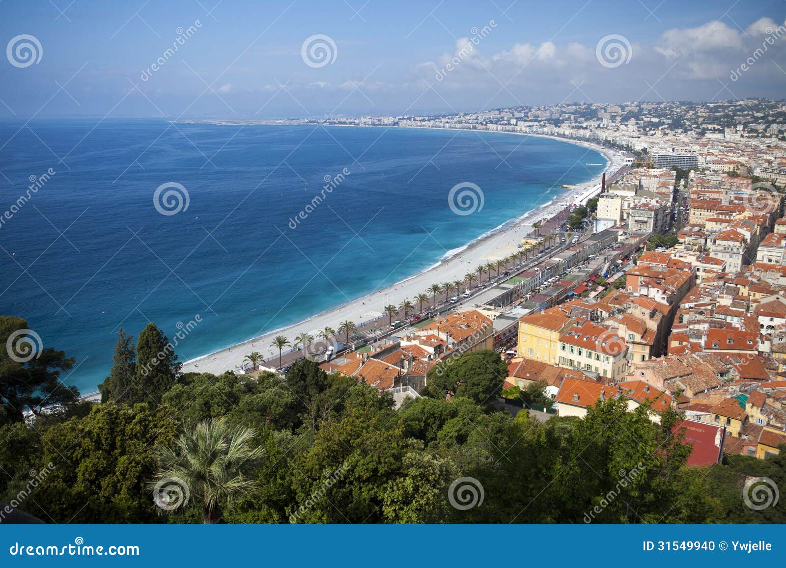 Het Franse Strand Van Riviera Nice Frankrijk Stock Foto - Image of ...